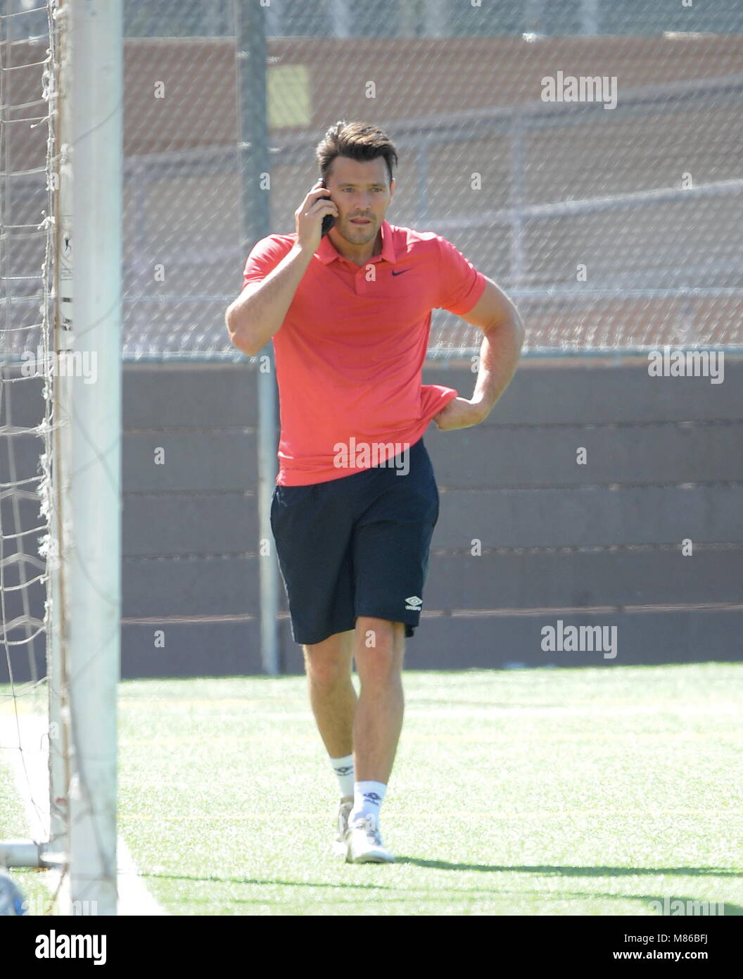 Mark Wright shows off his soccer moves while palying a friendly soccer ...