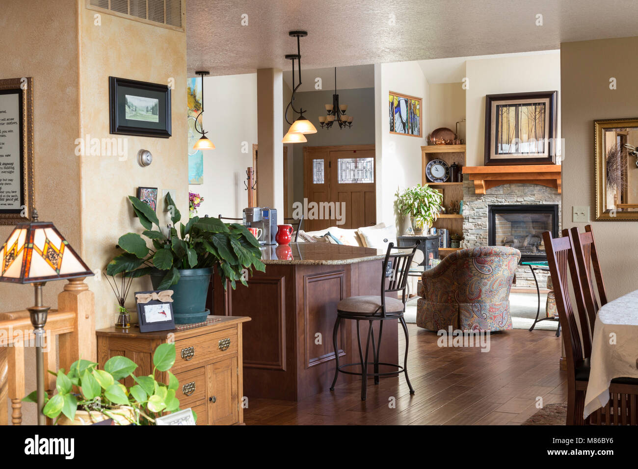 Luxury Great Room with Upscale Designer Appointments, USA Stock Photo ...