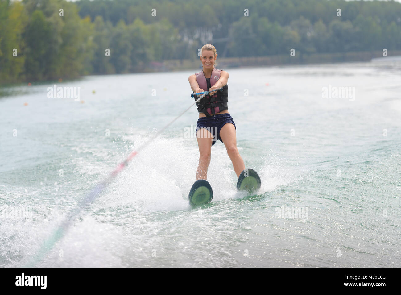 Woman water skiing hi-res stock photography and images - Alamy