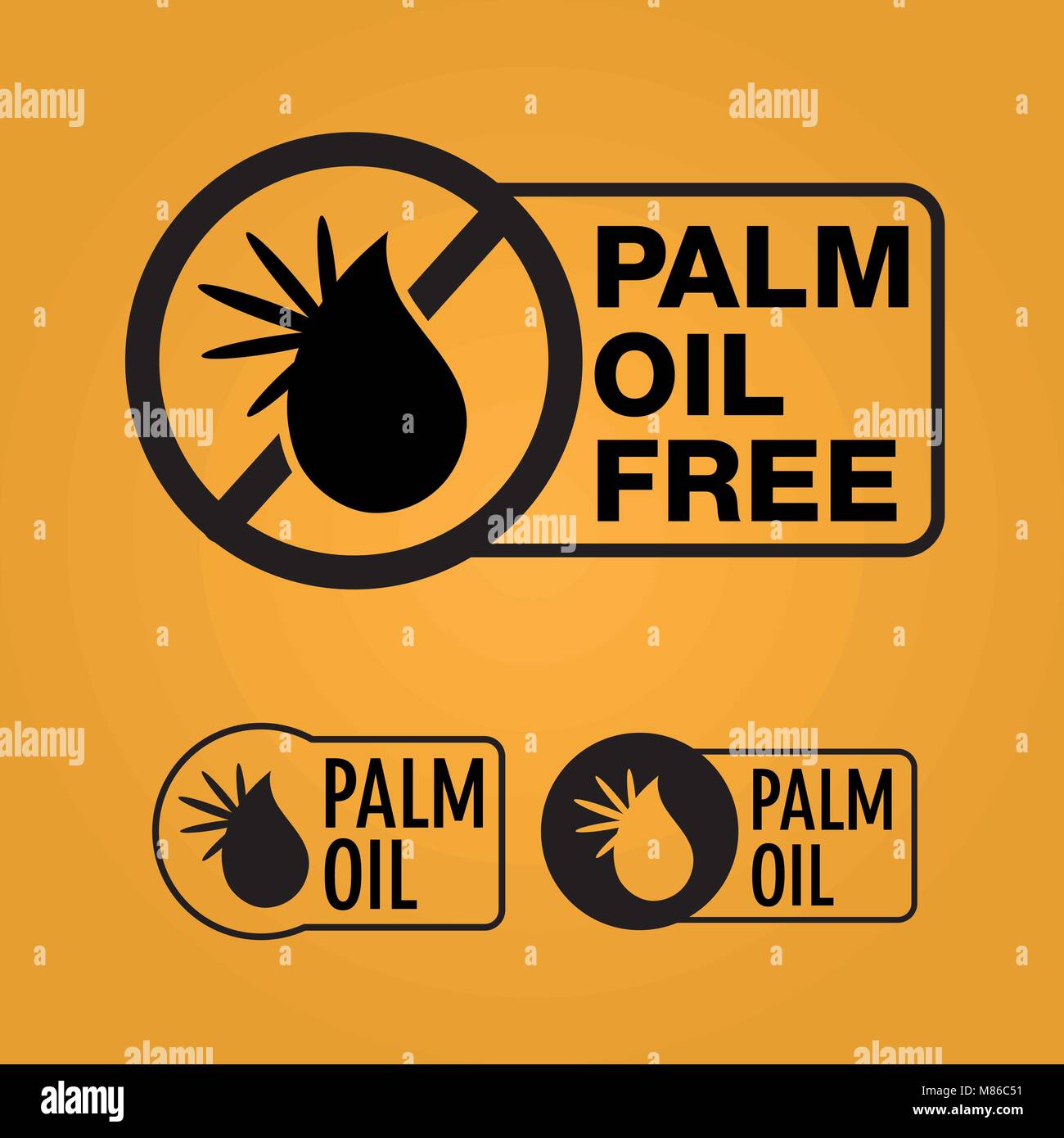 icon for food palm oil free, vector. Palm oil Stock Vector Image & Art ...