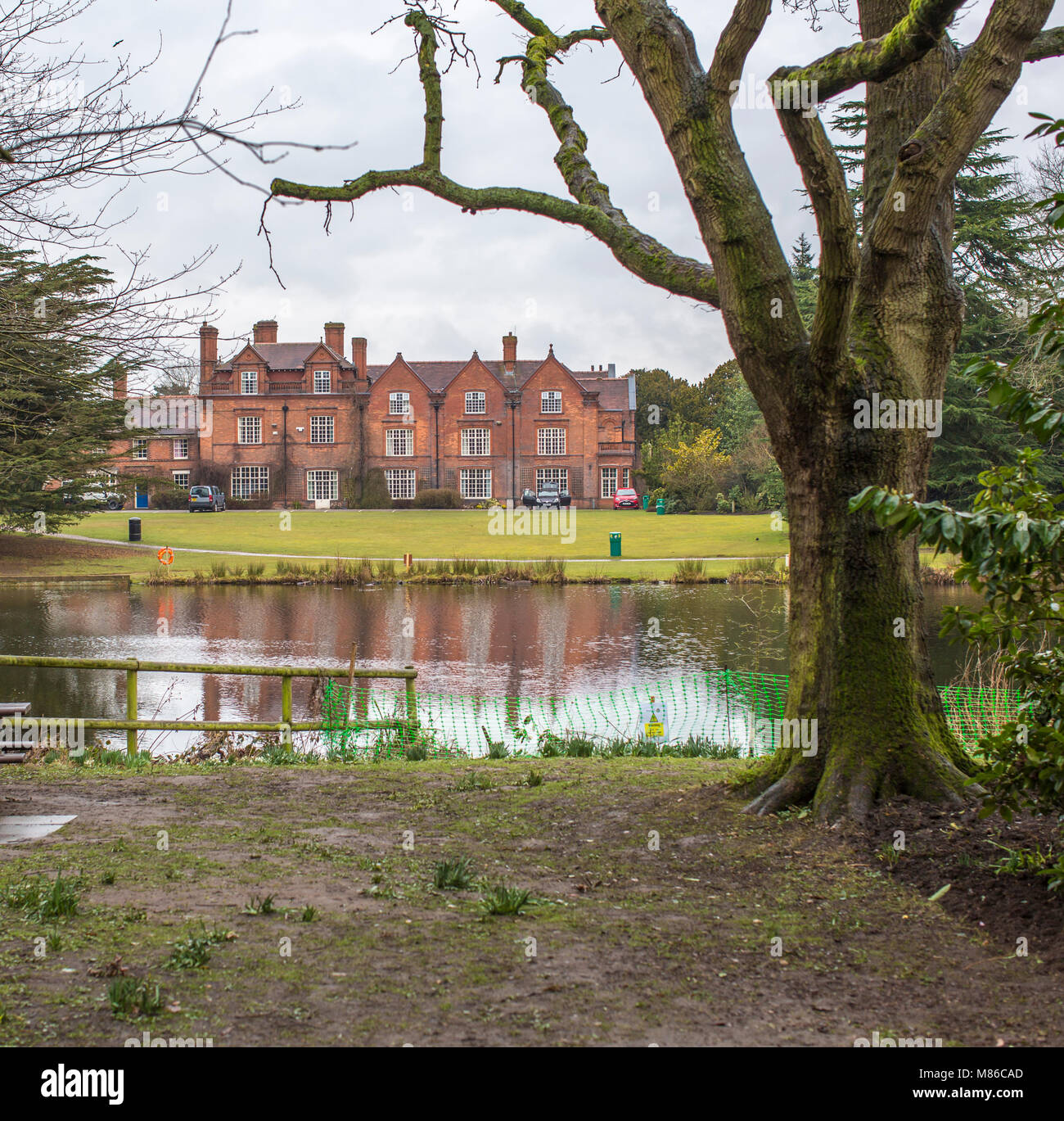 The buildings of the Reaseheath Agricultural College new nantwich in Cheshire viewed across the ...