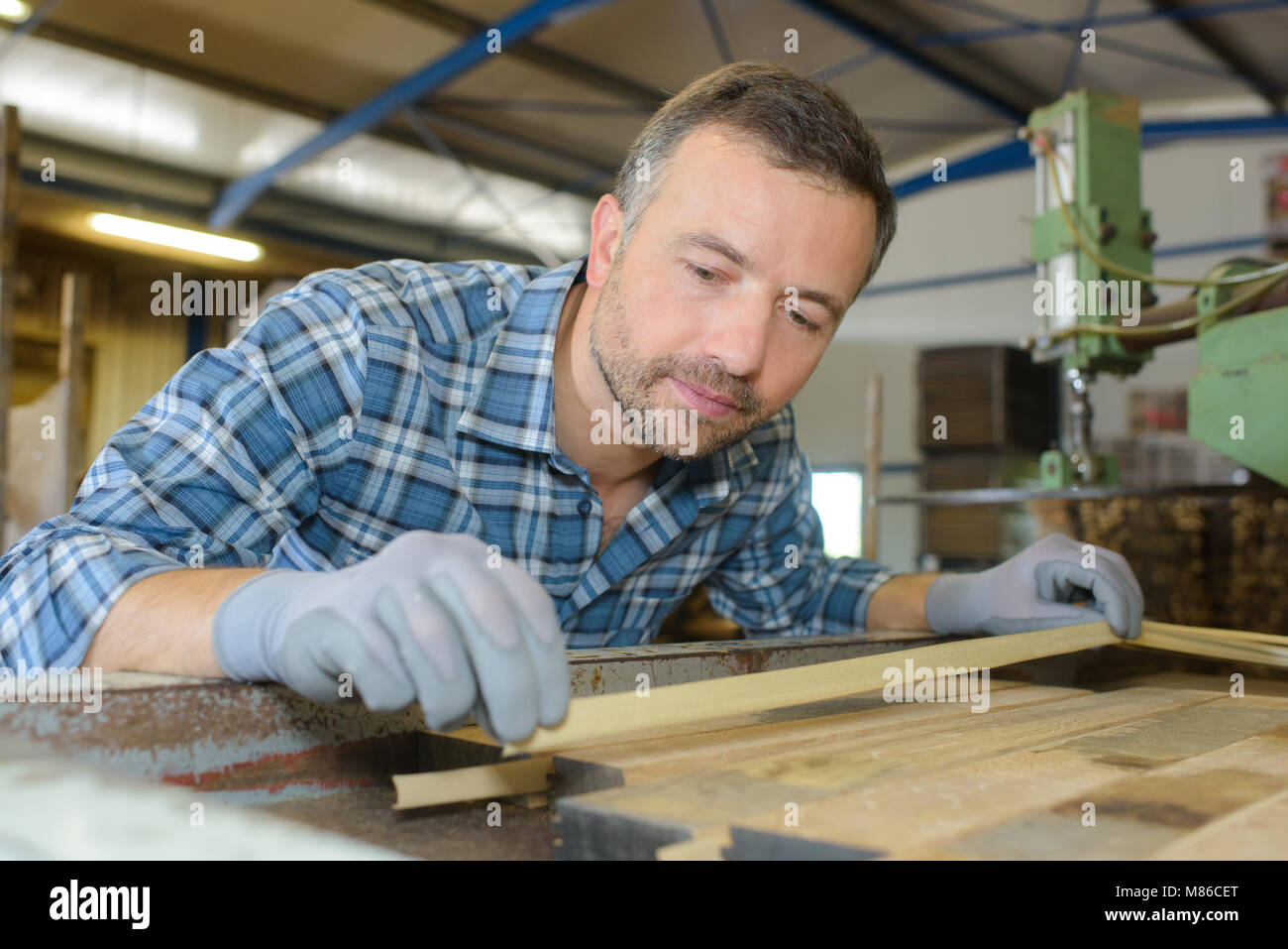 Carpenter at work Stock Photo - Alamy
