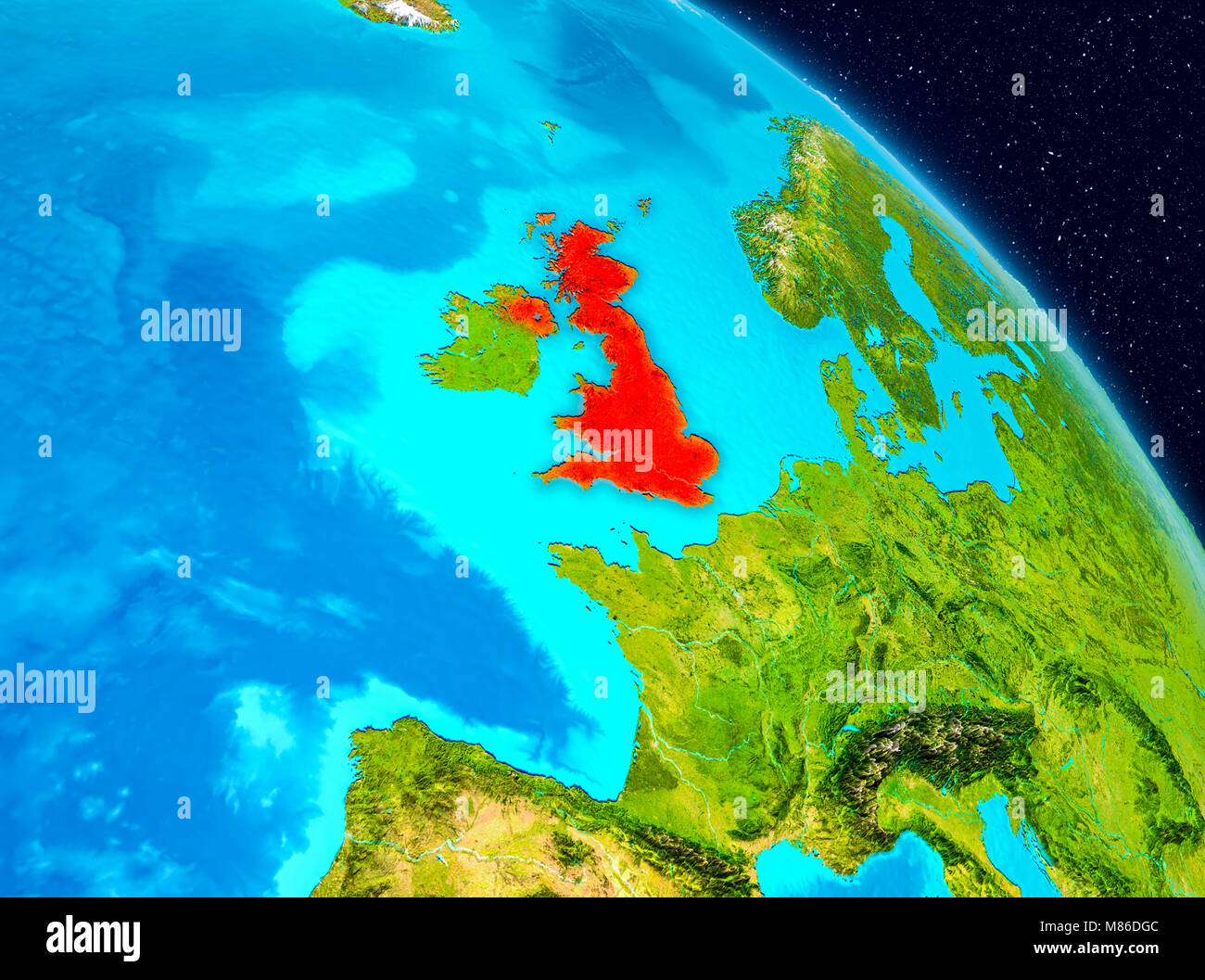 Great Britain Satellite View High Resolution Stock Photography and ...