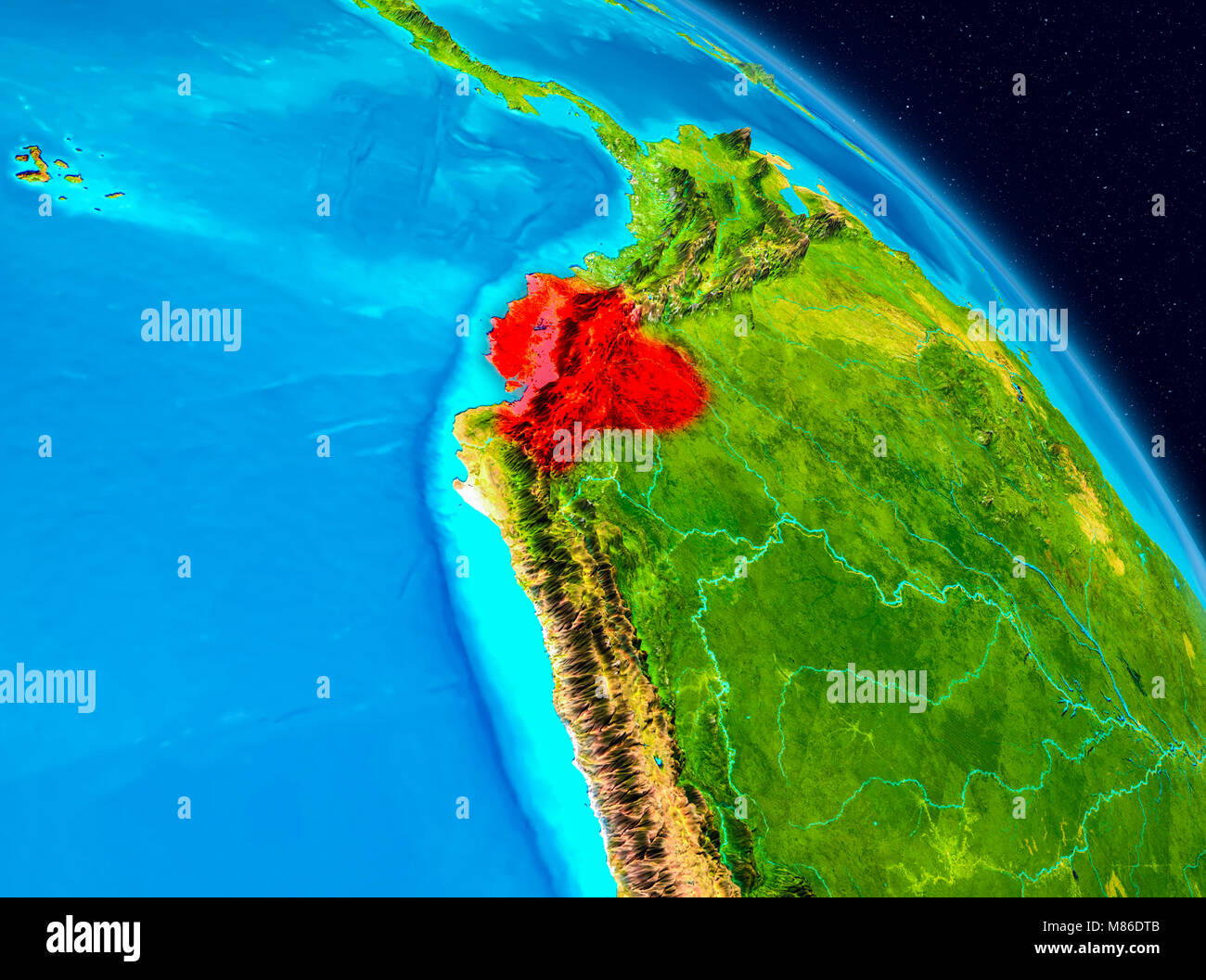Ecuador satellite image hi-res stock photography and images - Alamy