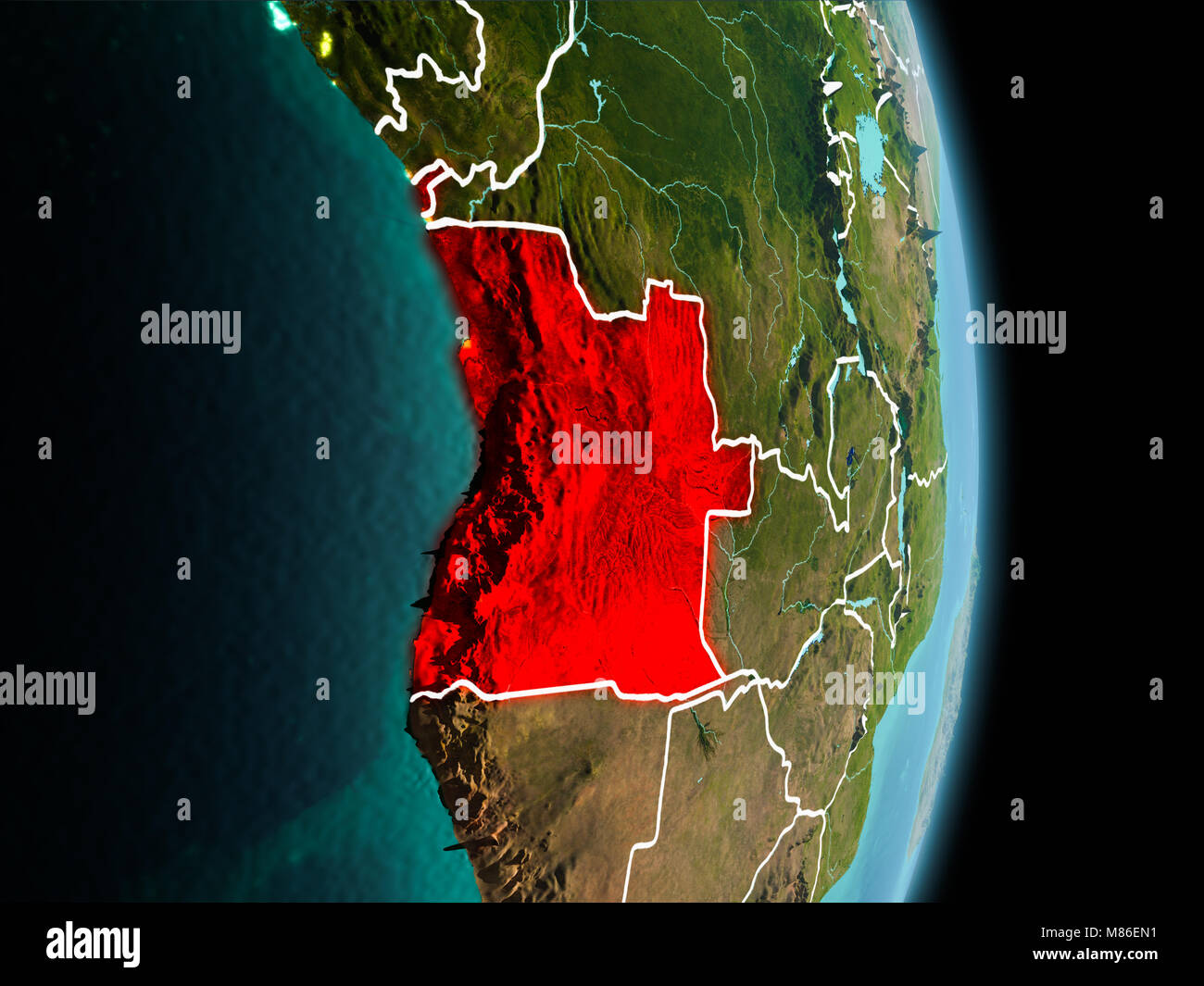 Angola satellite image hi-res stock photography and images - Alamy