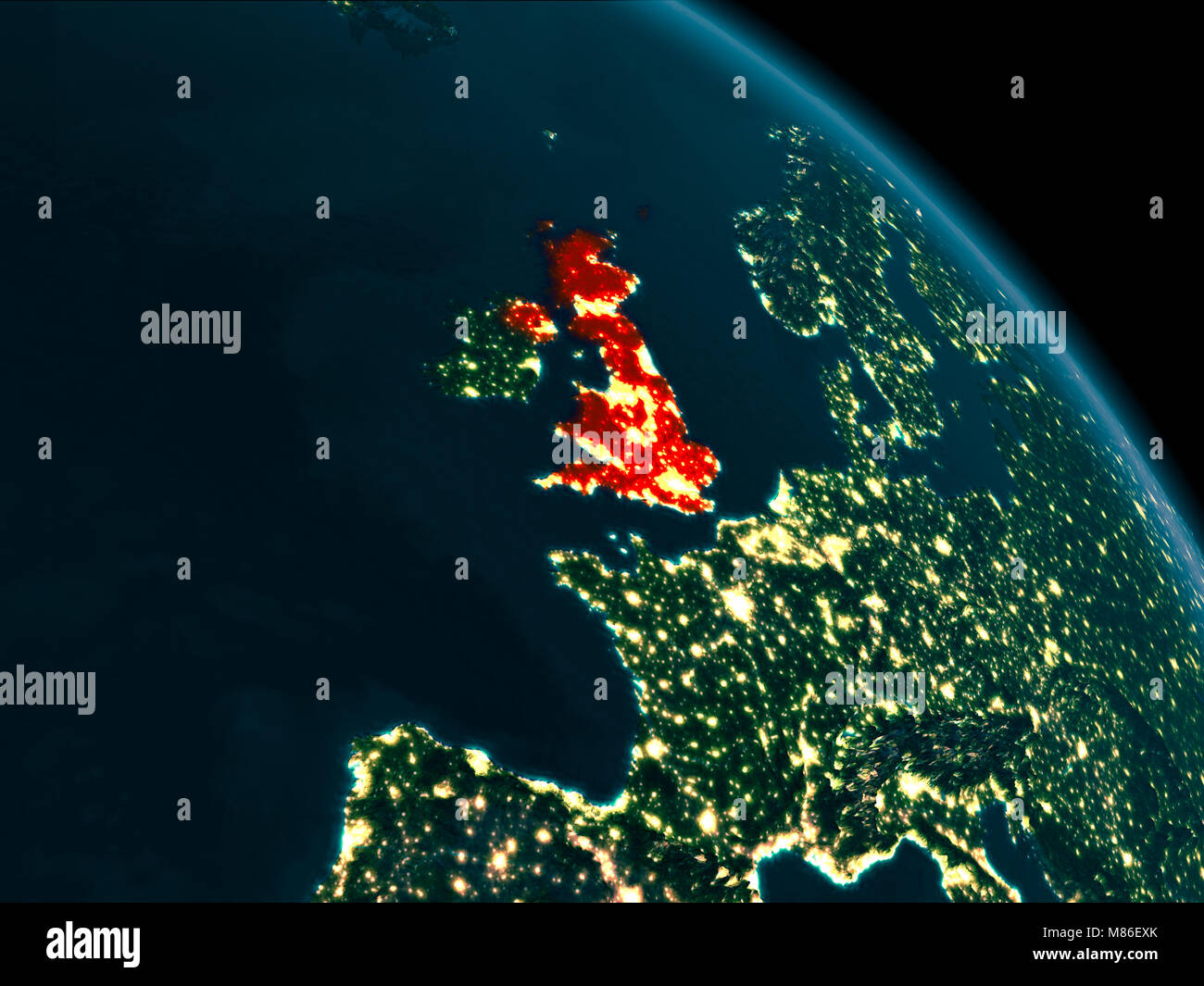 Great Britain Satellite View High Resolution Stock Photography and ...