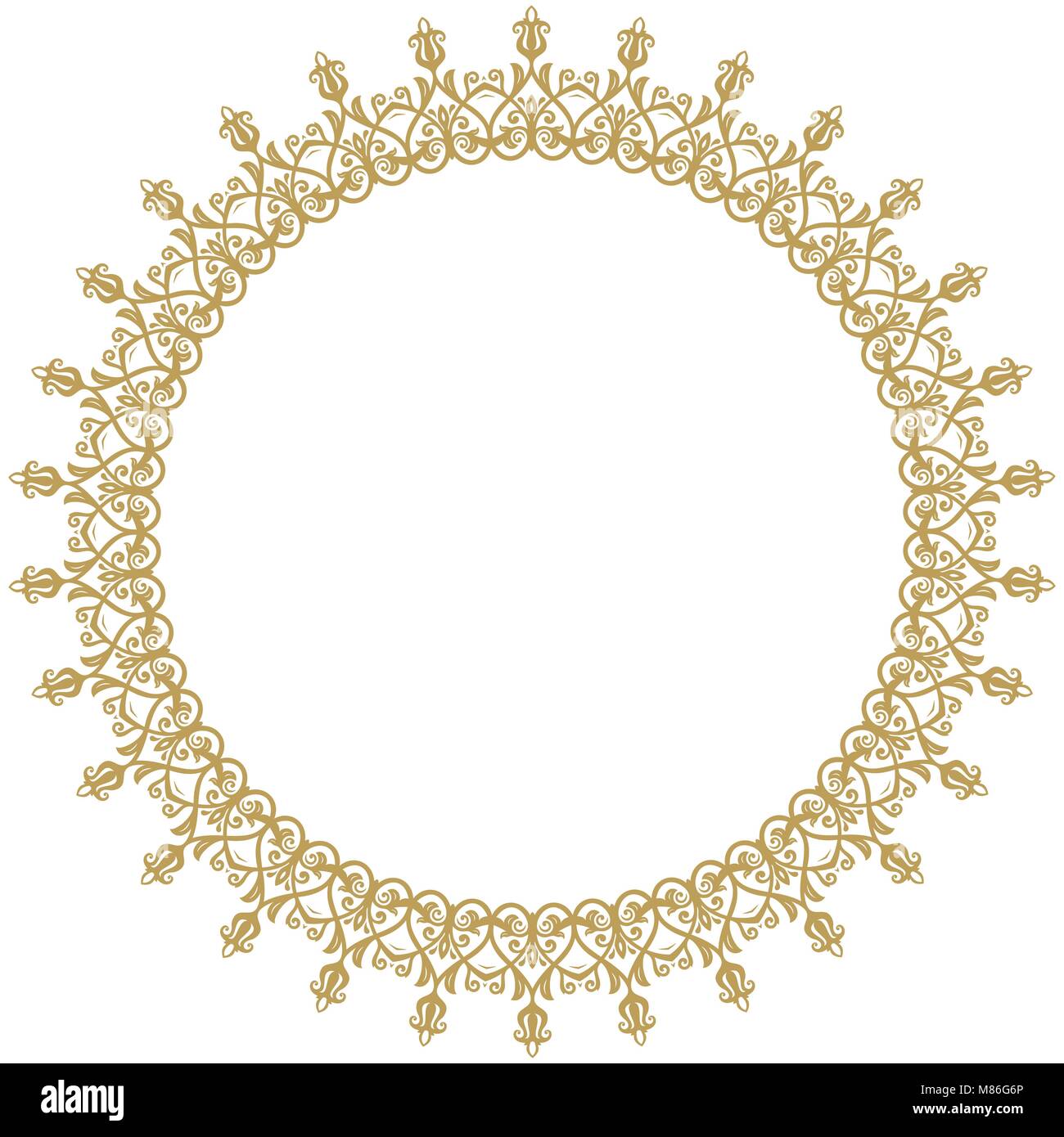 Floral Modern Vector Round Frame Stock Vector Image & Art - Alamy