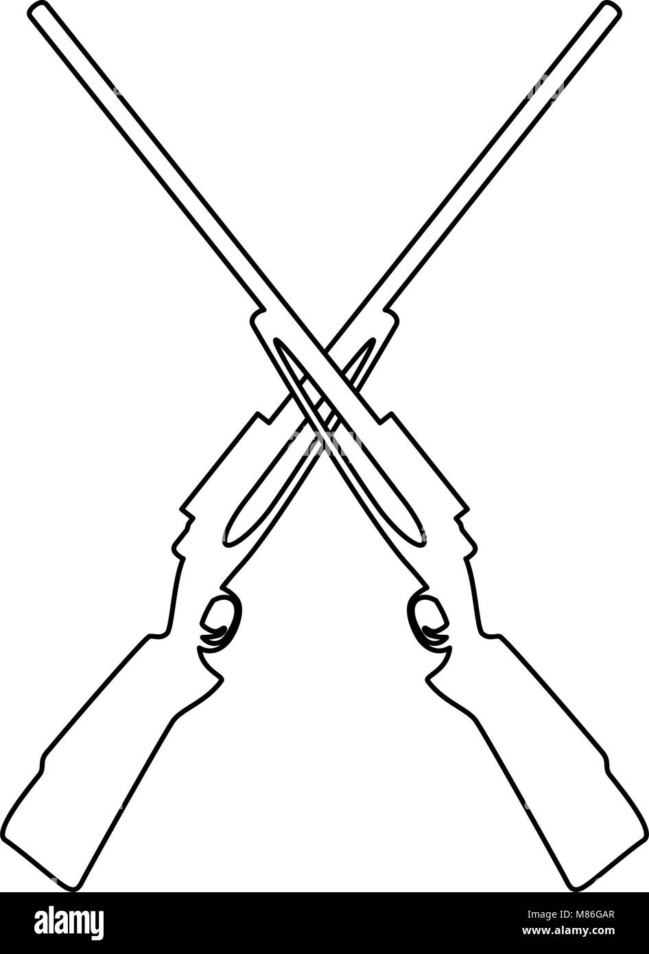Crossed rifles Cut Out Stock Images & Pictures - Alamy
