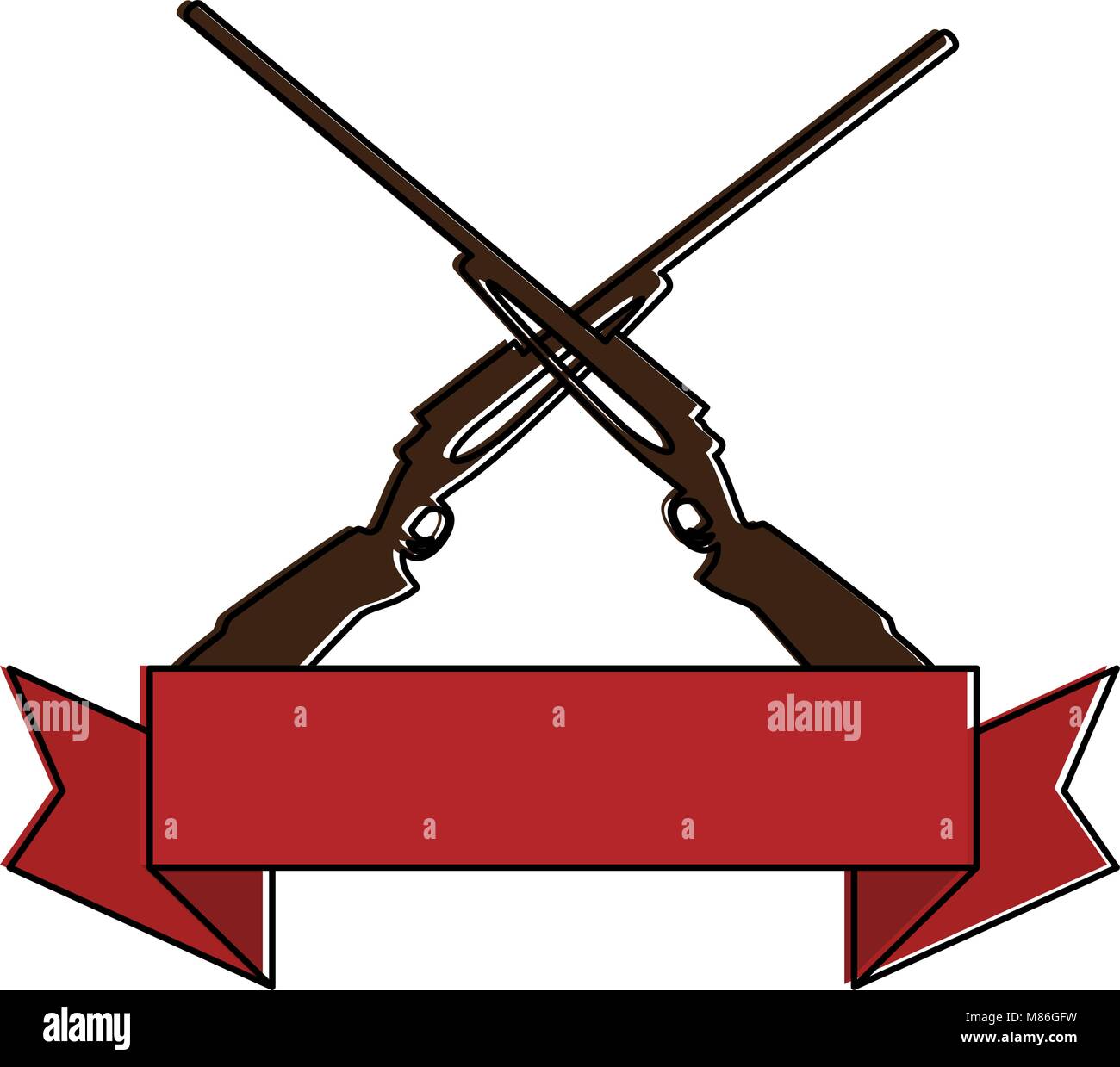 Crossed rifles Cut Out Stock Images & Pictures - Alamy