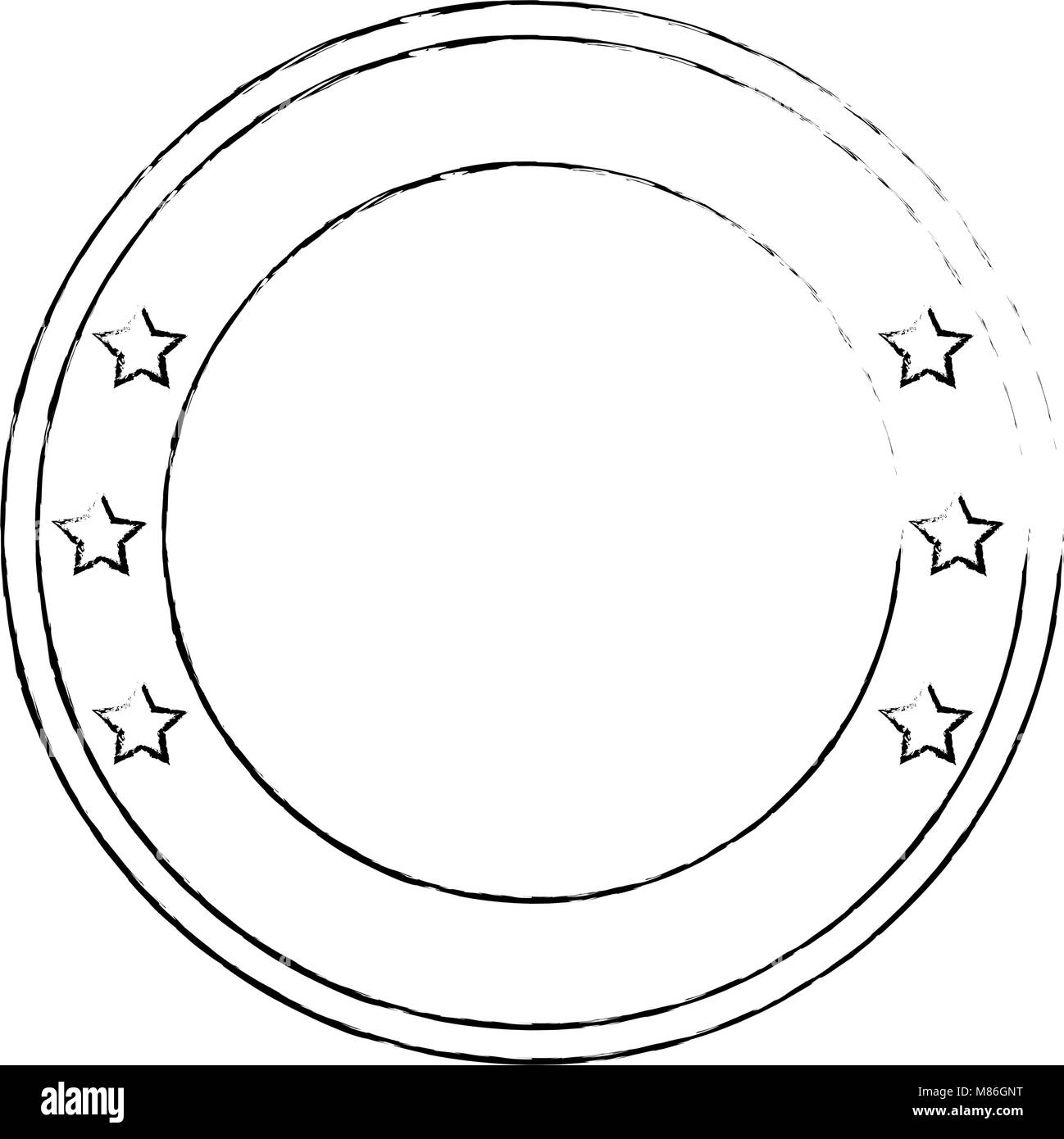 circle seal stamp with star vector illustration design Stock Vector ...