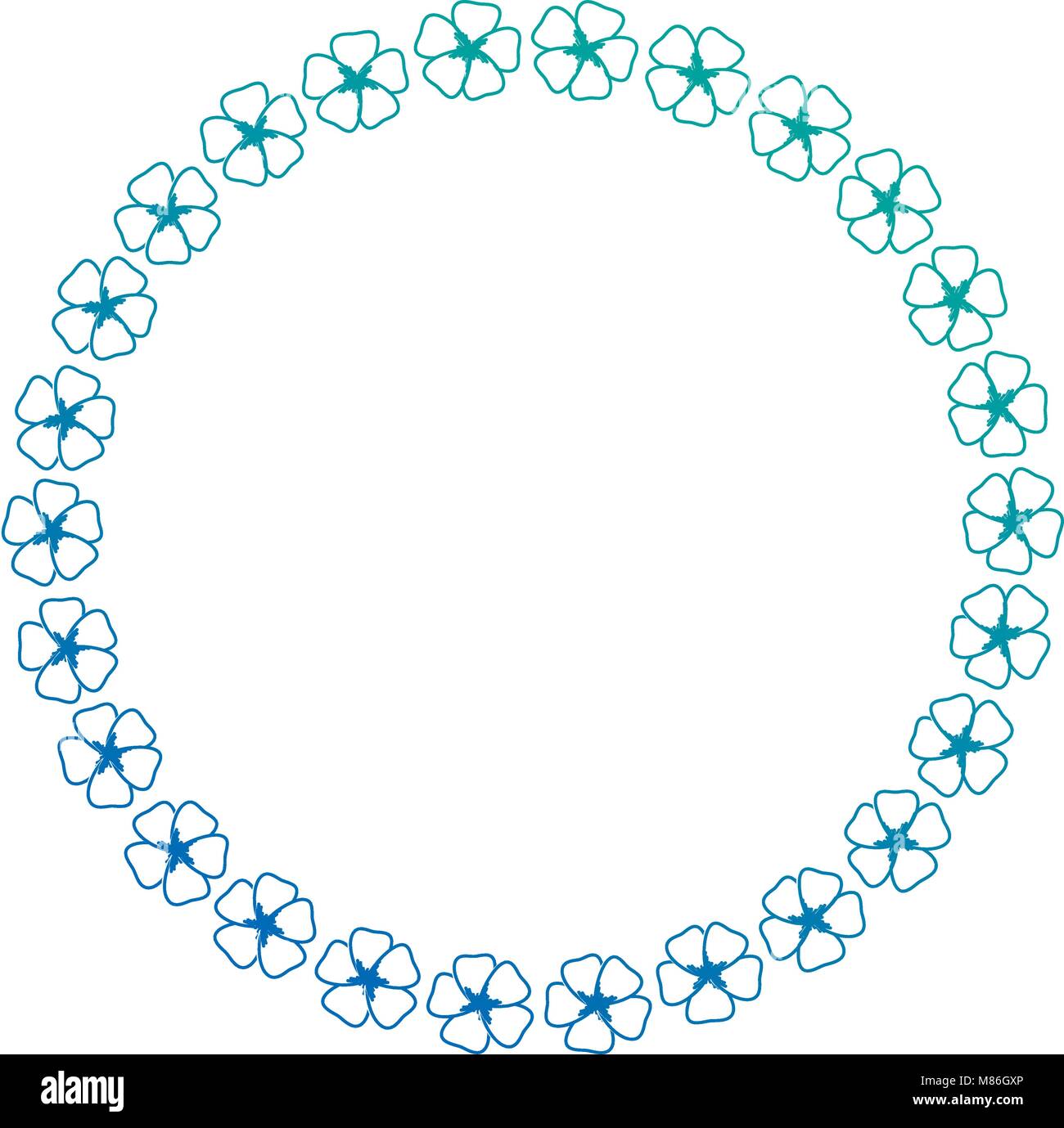 floral wreath crown frame Stock Vector Image & Art - Alamy
