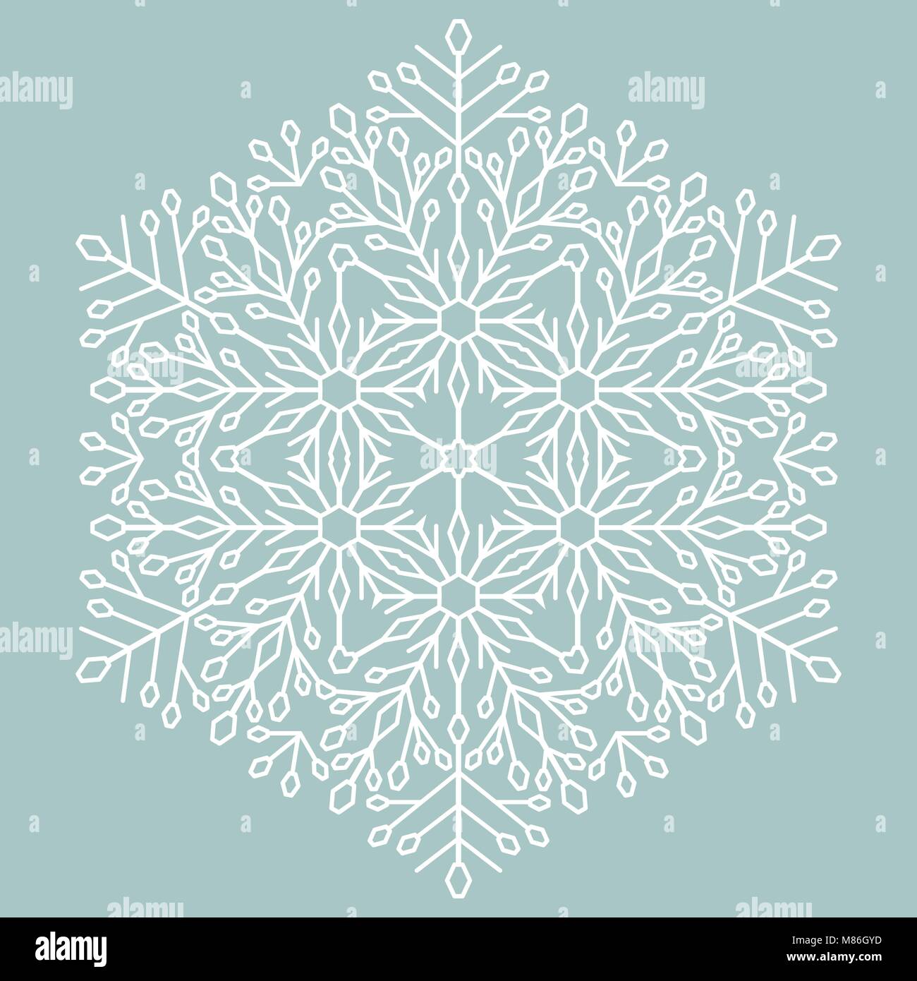 Pretty vector round snowflake hi-res stock photography and images - Alamy
