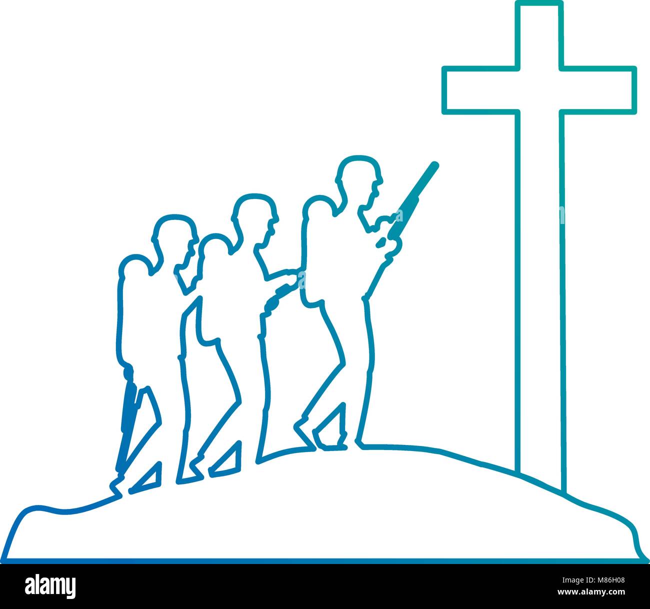 Soldiers of the cross Stock Vector Images - Alamy