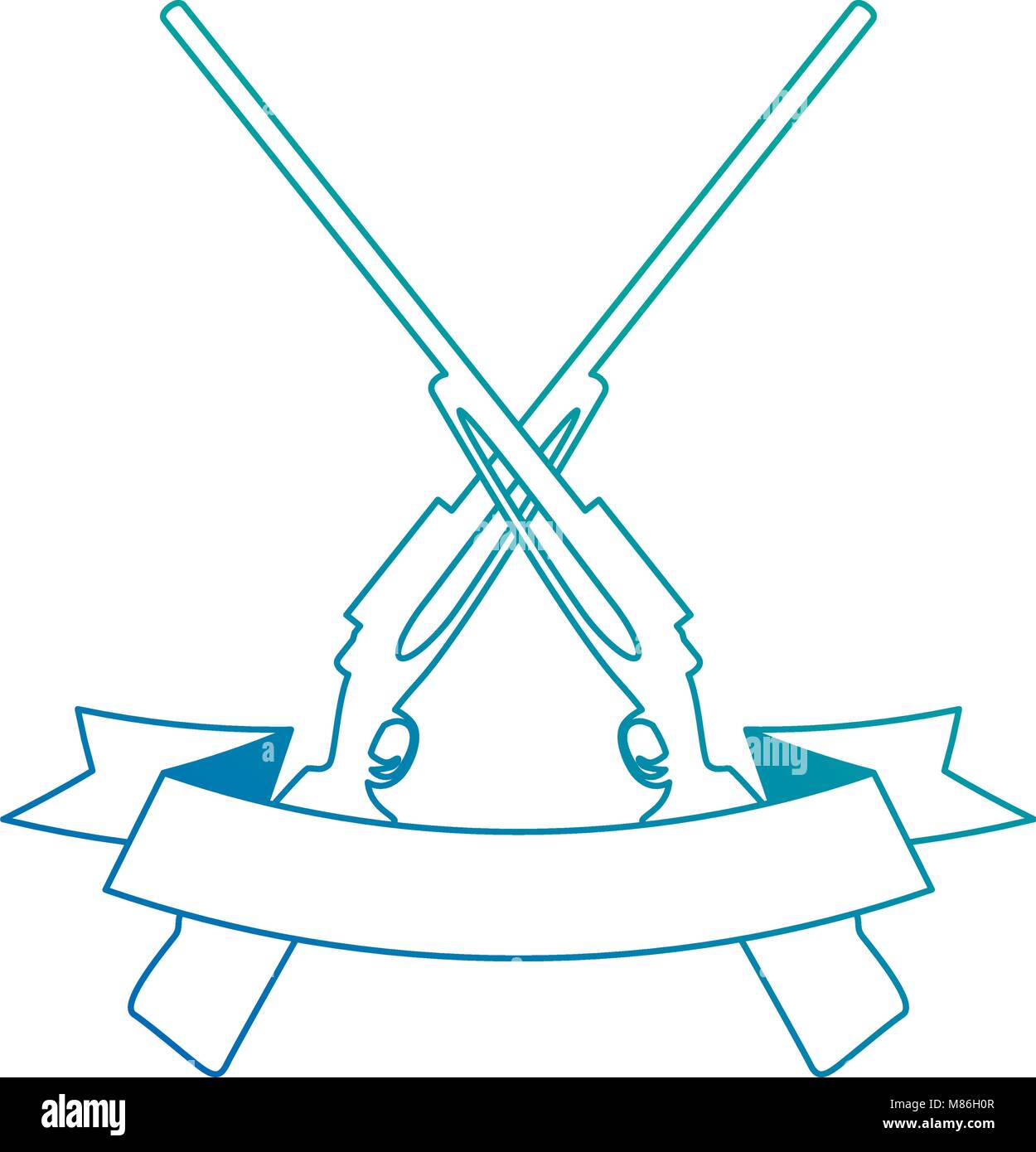 rifles crossed isolated icon Stock Vector Image & Art - Alamy