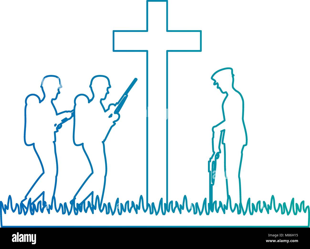 Soldiers of the cross Stock Vector Images - Alamy