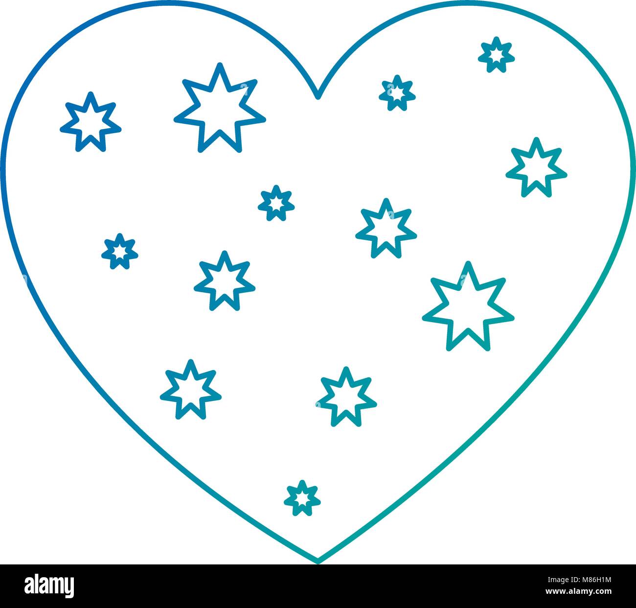 heart with stars emblem Stock Vector Image & Art - Alamy