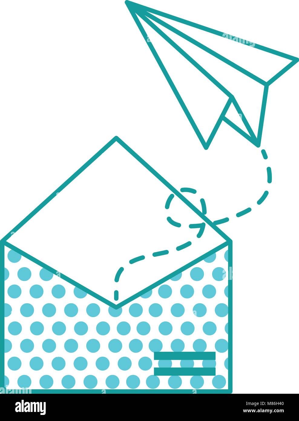 Single paper plane flying Stock Vector Images - Alamy