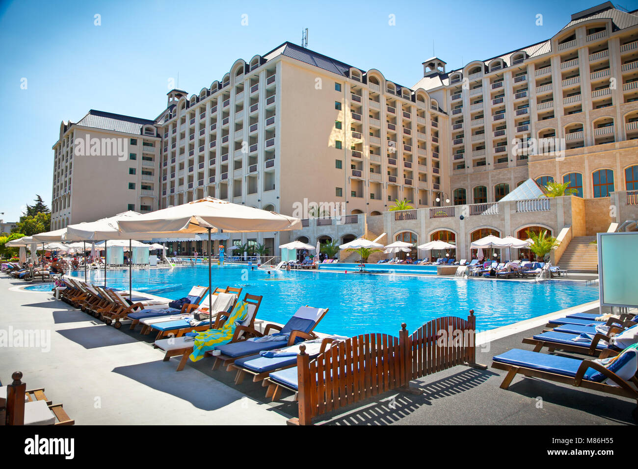 Building and recreation area of luxury hotel, Varna, Bulgaria Stock ...
