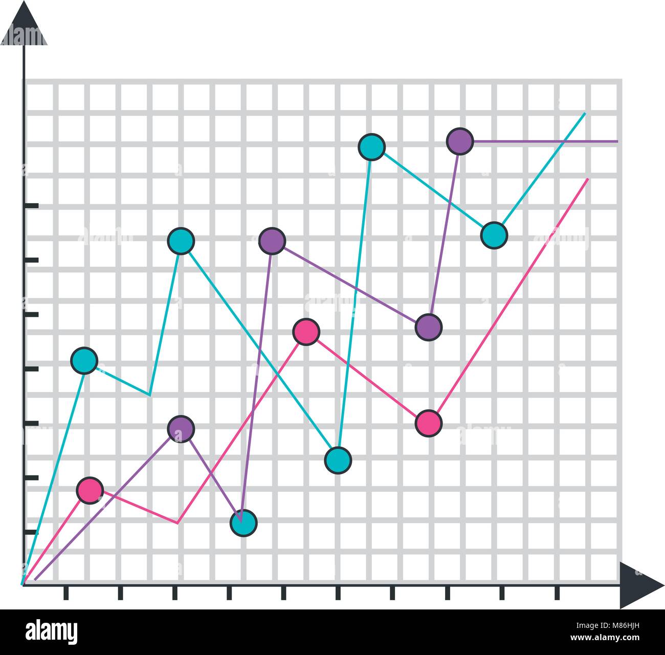 cartesian plane with statistics graphic Stock Vector Image & Art - Alamy