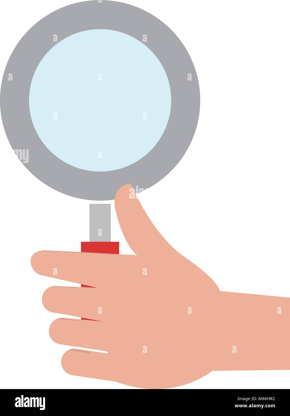 hand human with magnifying glass isolated icon Stock Vector Image & Art ...