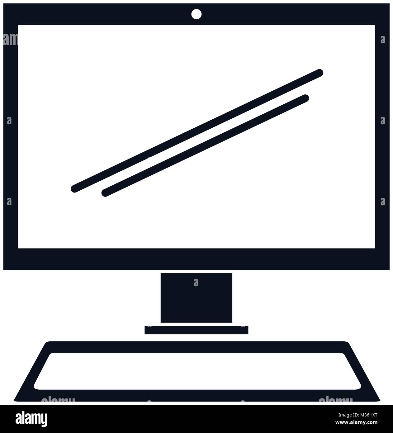 desktop computer isolated icon Stock Vector Image & Art - Alamy