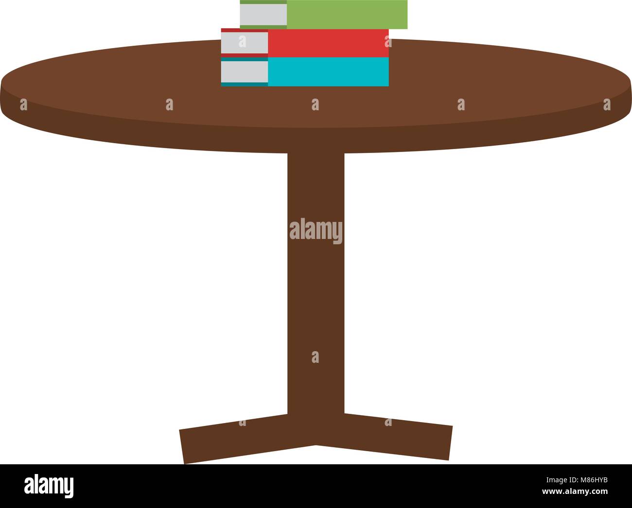 round table with books Stock Vector Image & Art - Alamy