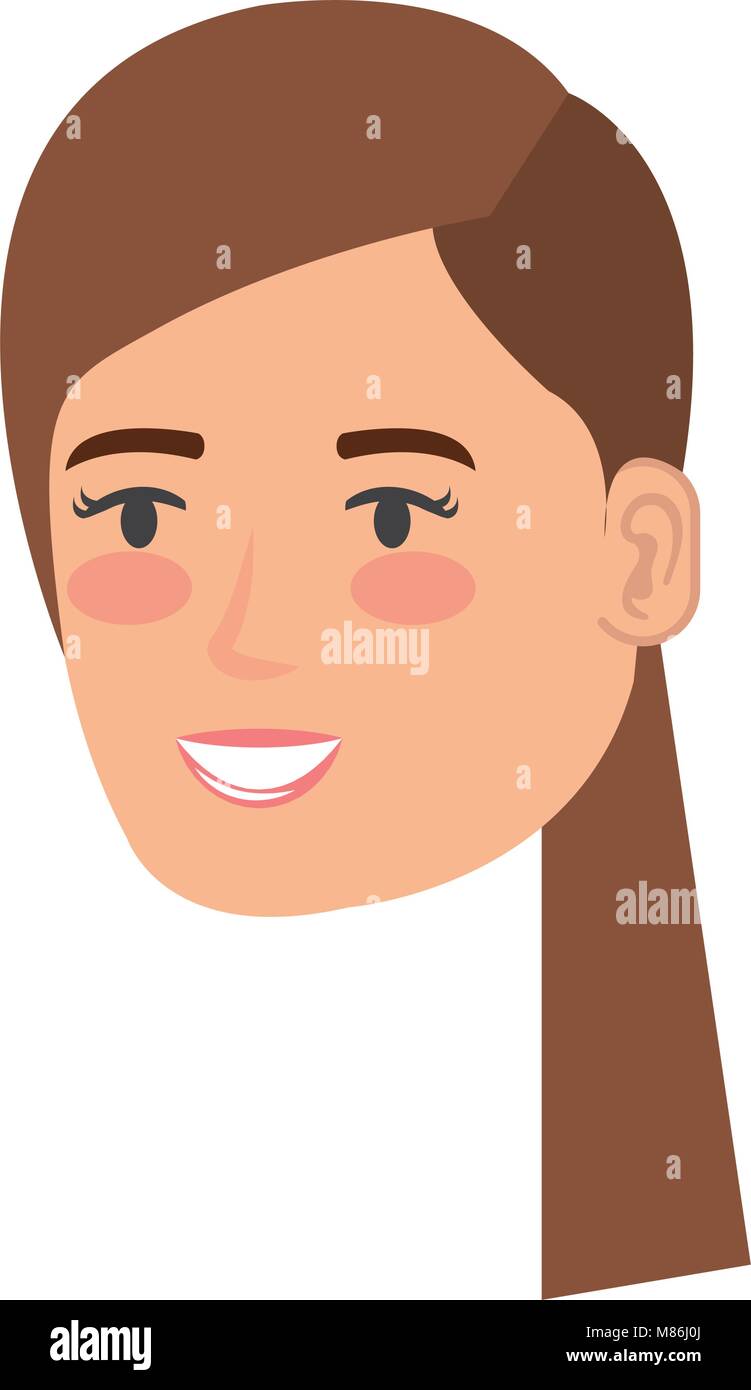 beautiful woman head avatar character Stock Vector Image & Art - Alamy