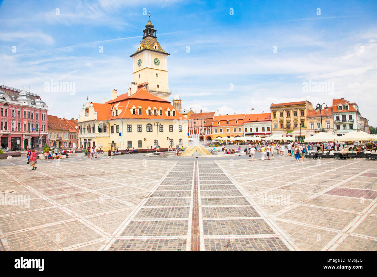 The Council Square in downtown in Brasov, Romania Stock Photo - Alamy