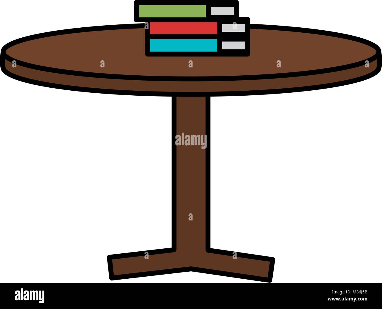 round table with books Stock Vector Image & Art - Alamy