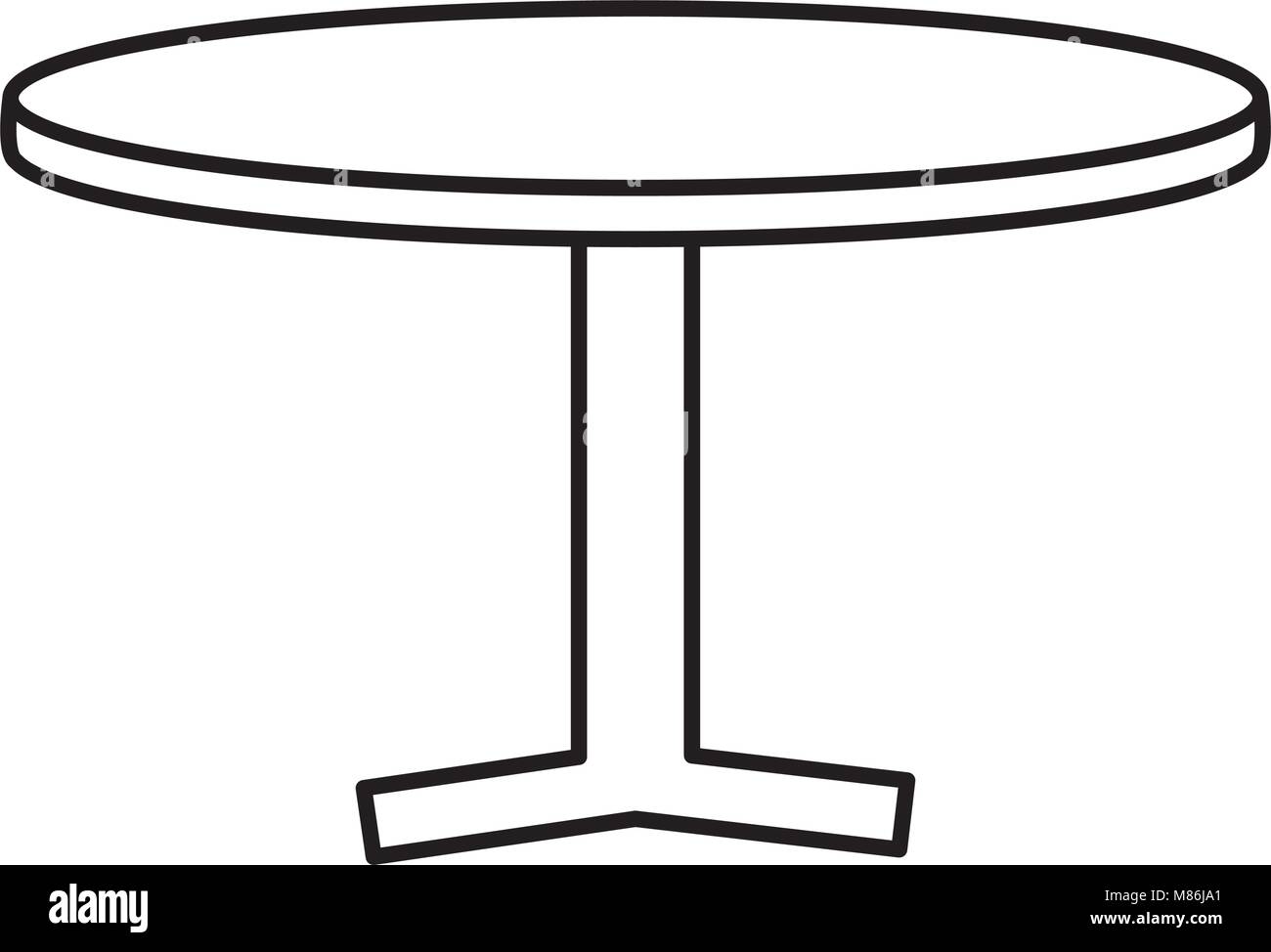 Wooden circle table furniture Black and White Stock Photos & Images - Alamy