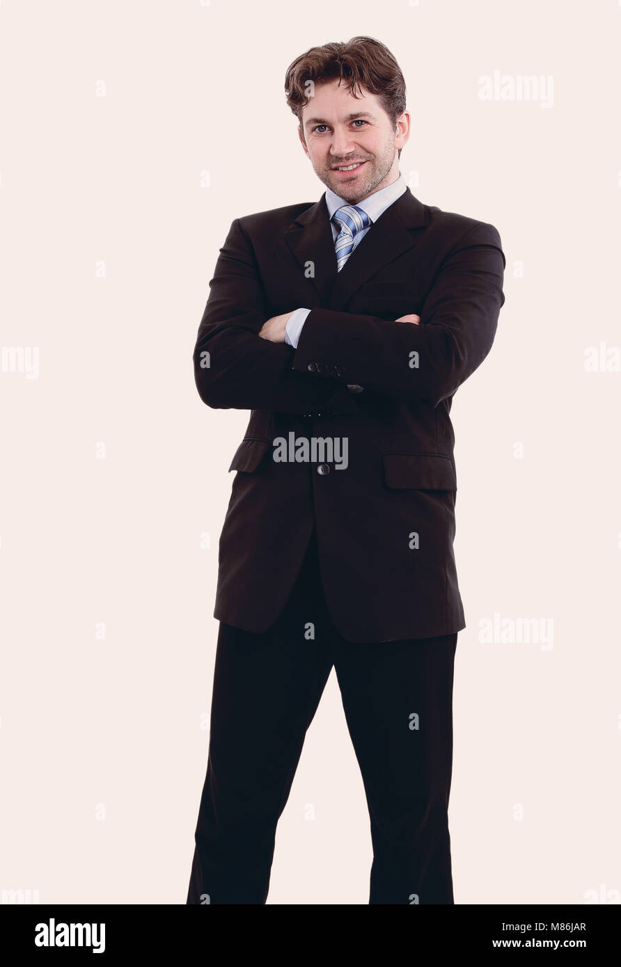 in full growth. portrait of a successful businessman Stock Photo - Alamy