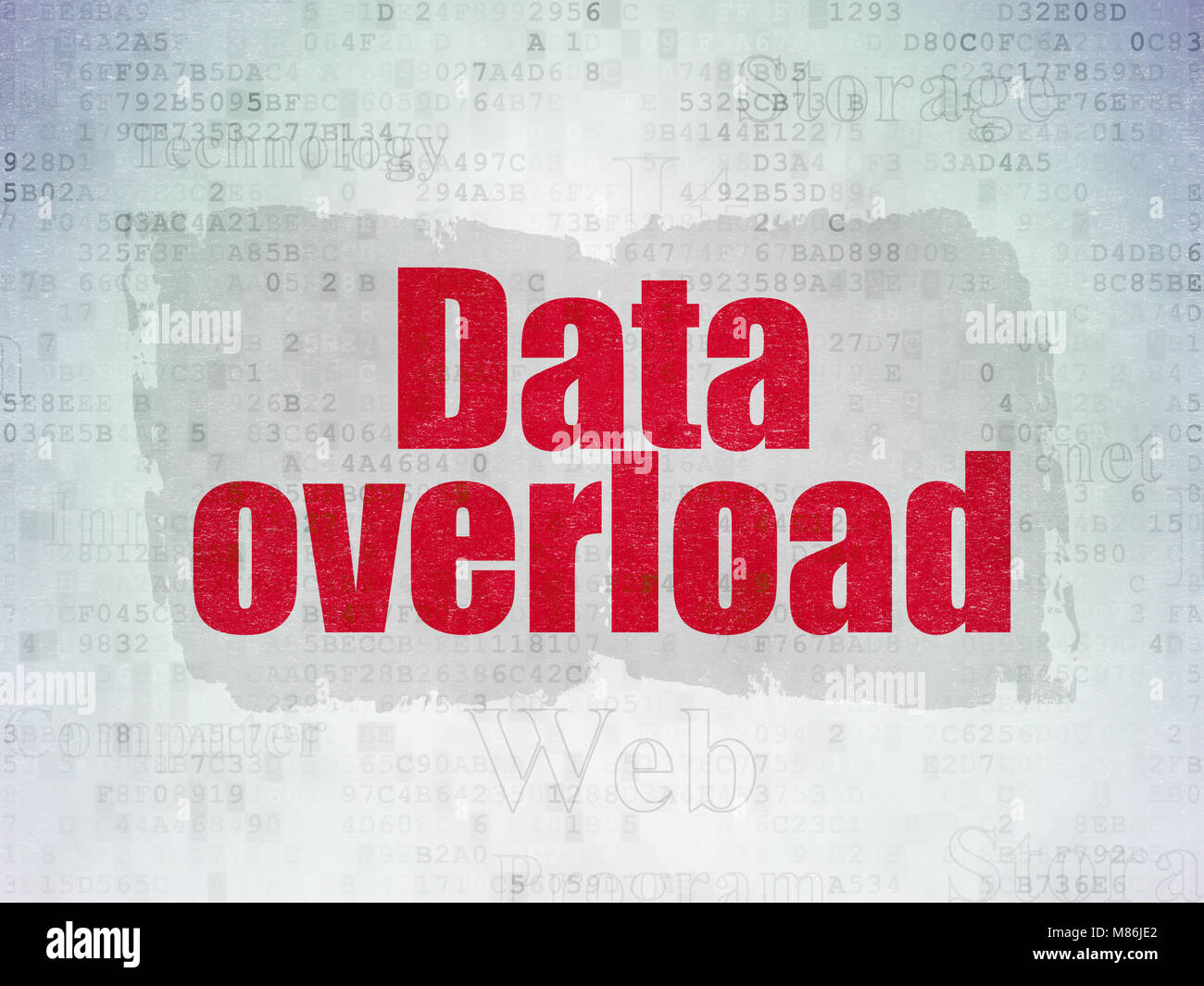 Data concept: Data Overload on Digital Data Paper background Stock ...