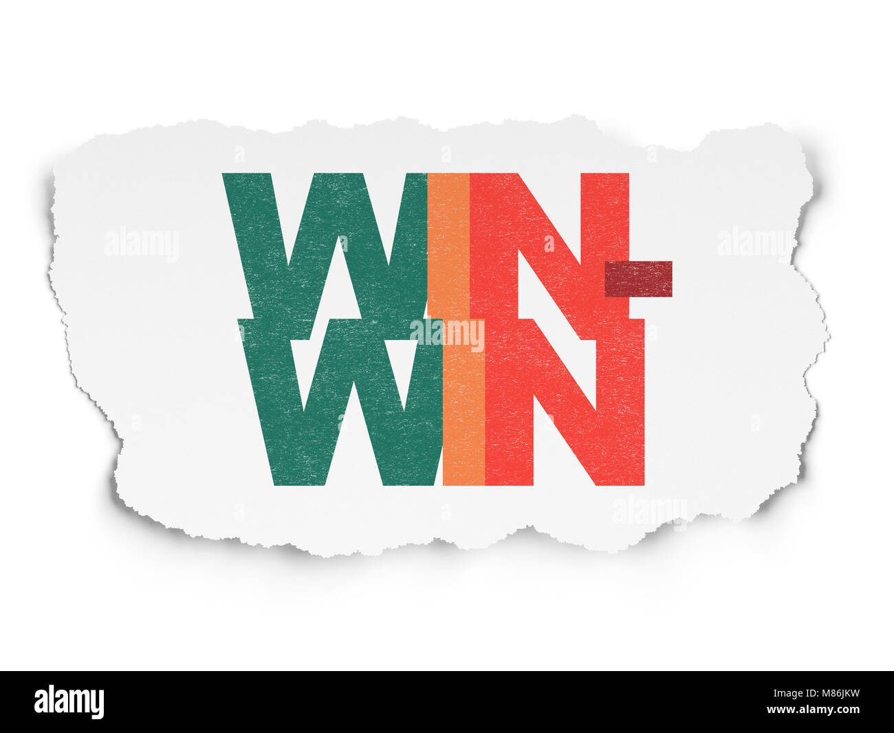 Business concept: Win-Win on Torn Paper background Stock Photo - Alamy