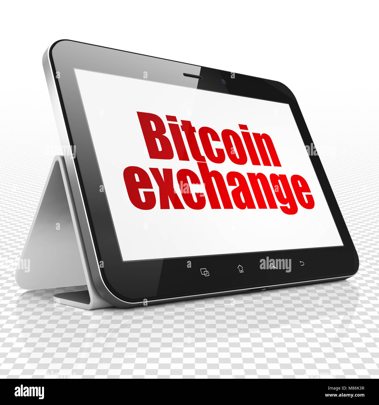 Cryptocurrency concept: Tablet Computer with Bitcoin Exchange on ...
