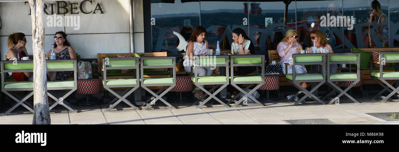The popular Tribeca bar in Thessaloniki Stock Photo - Alamy