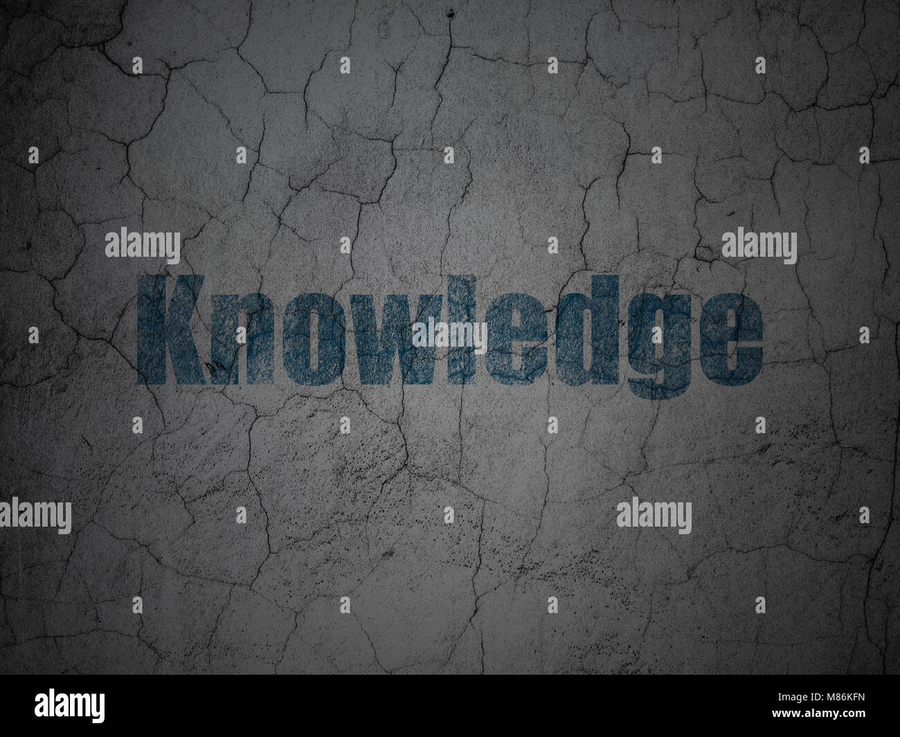Learning concept: Knowledge on grunge wall background Stock Photo - Alamy