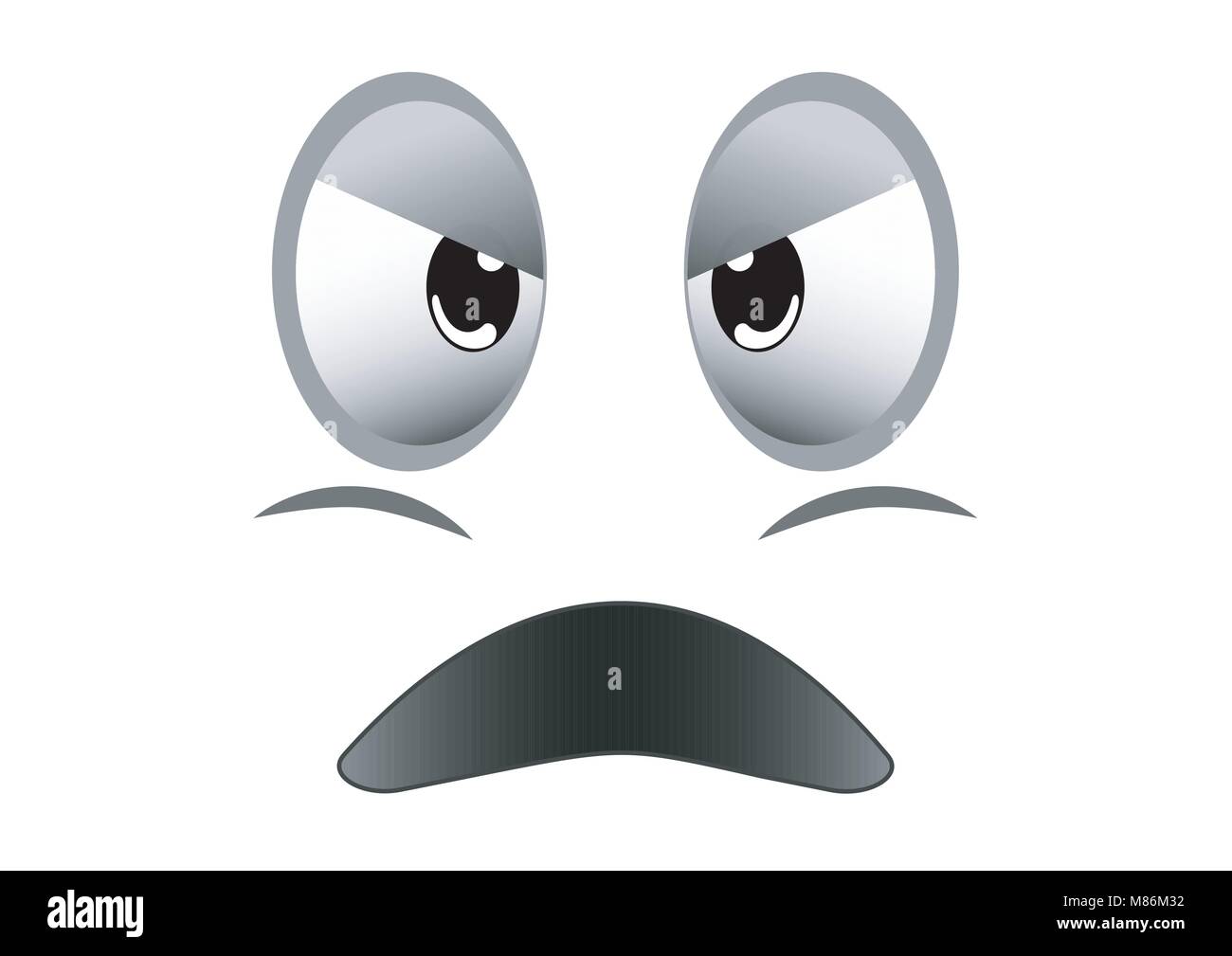 Angry face Stock Vector Images - Alamy