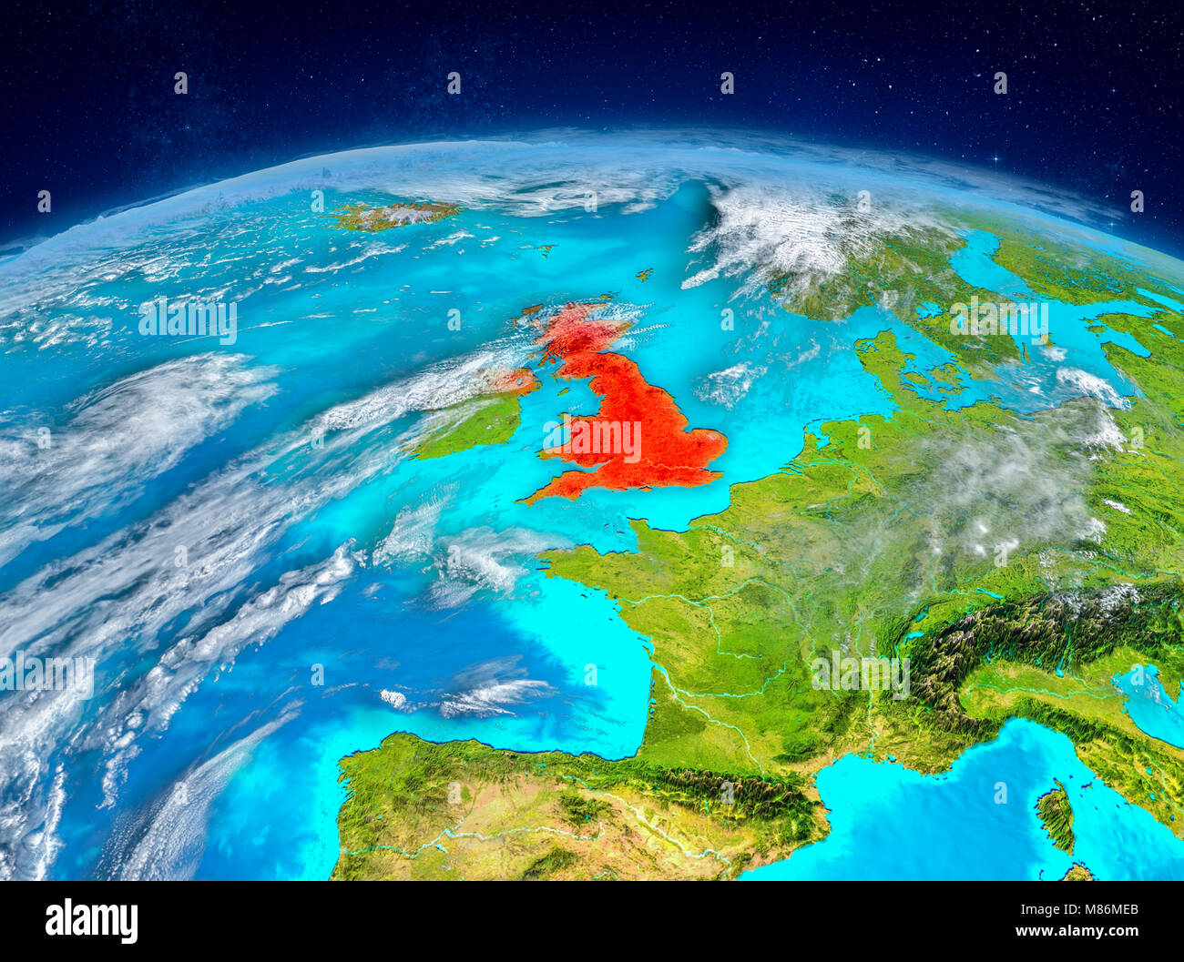Great Britain Satellite View High Resolution Stock Photography and ...