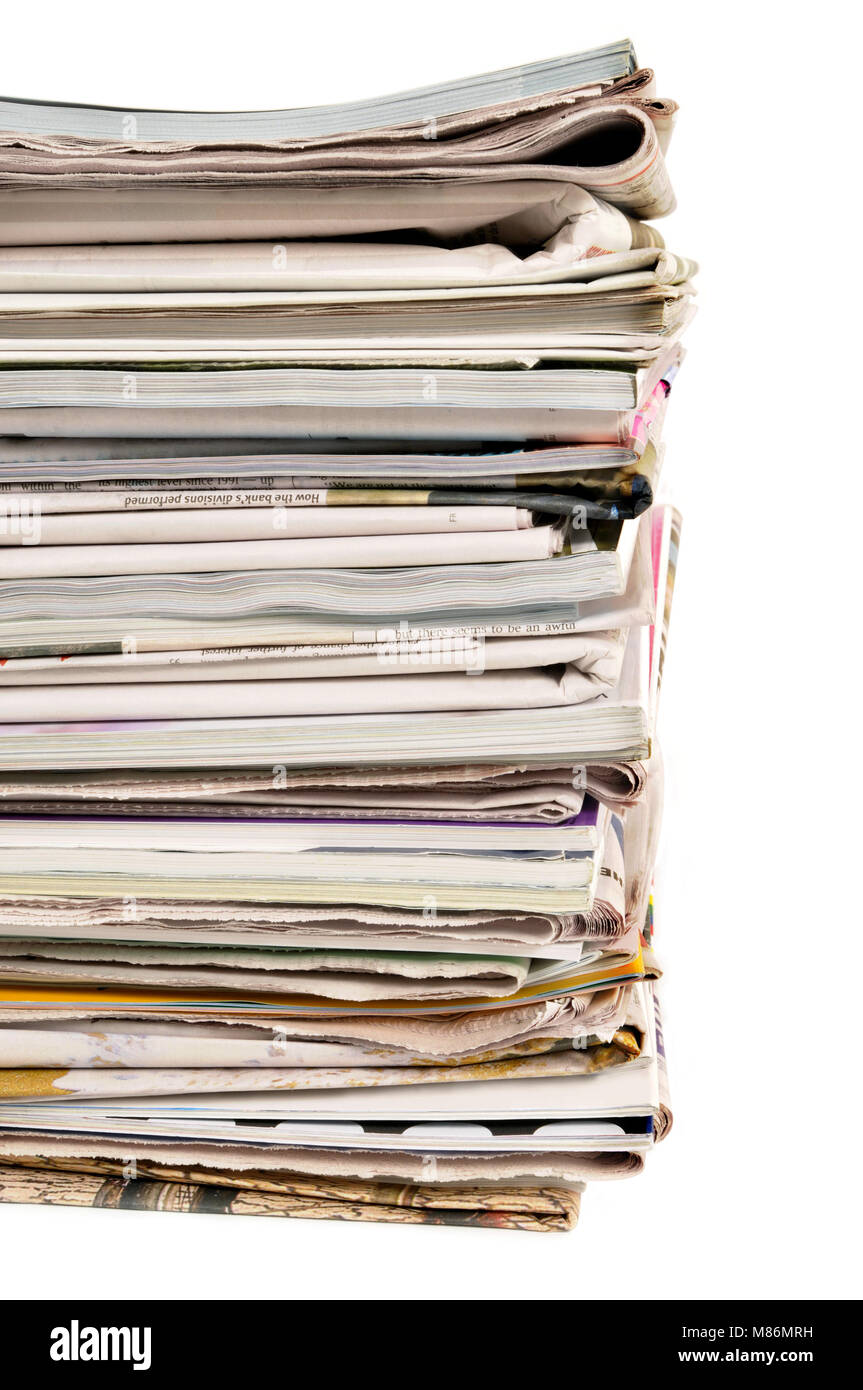 Tall Stack Of Newspapers