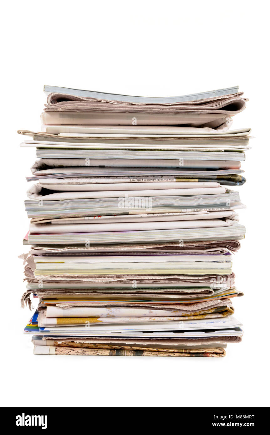 Tall Stack Of Newspapers