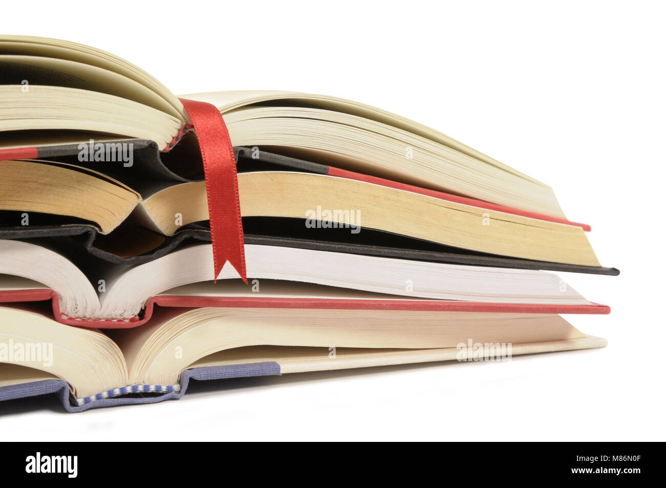 Stack of books open book hi-res stock photography and images - Alamy