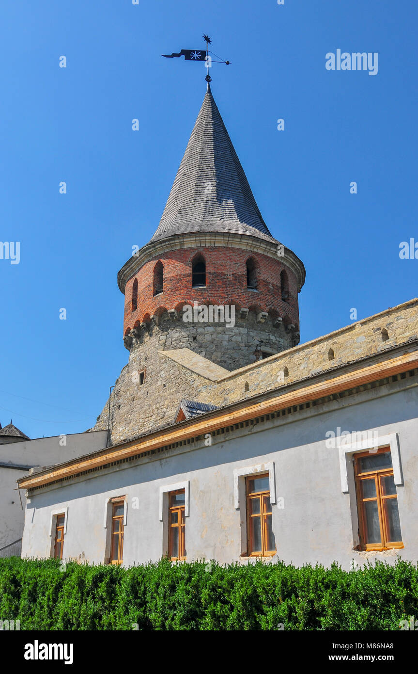 Old Kamenetz-Podolsk fortress near Kamianets-Podilskyi town. Ancient ...
