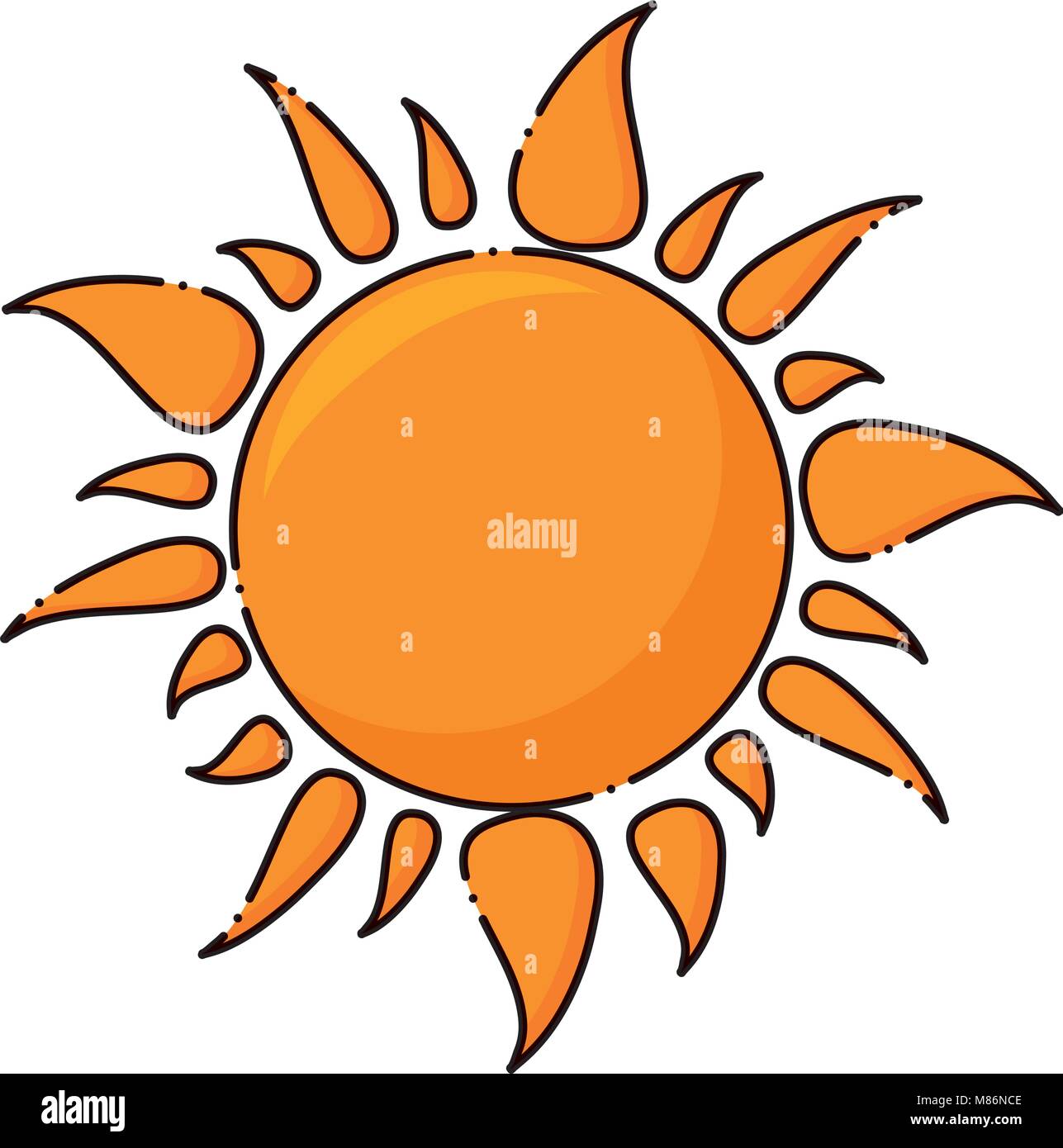sun shape icon over white background, colorful design. vector ...