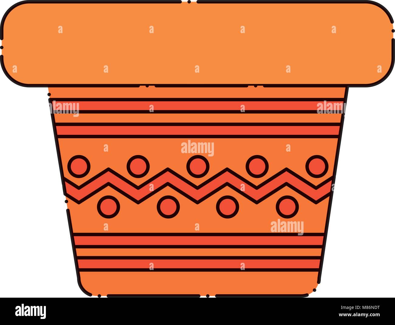empty flower pot icon over white background, colorful design. vector ...