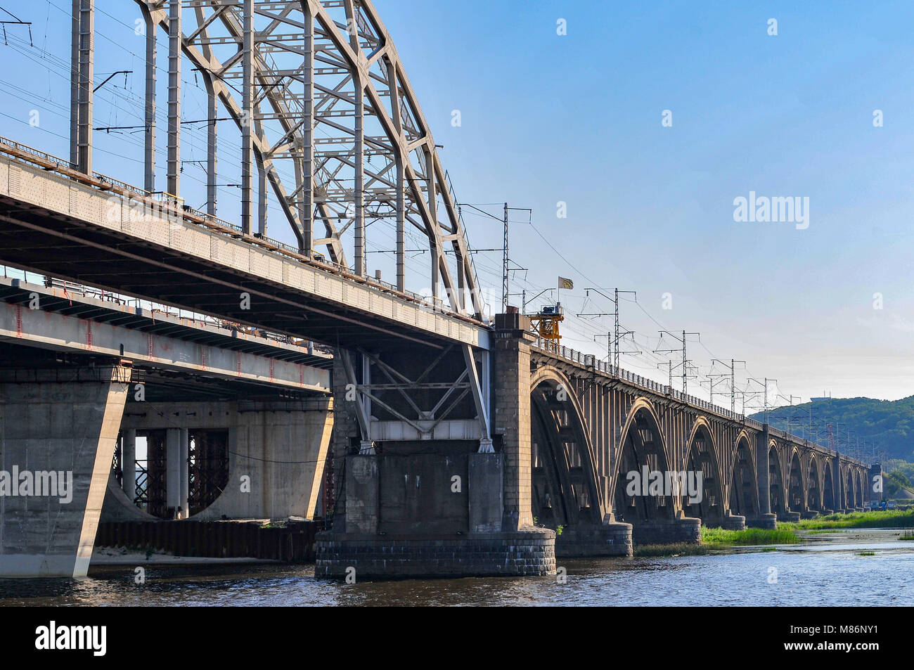 Darnytskyi railroad bridge hi-res stock photography and images - Alamy