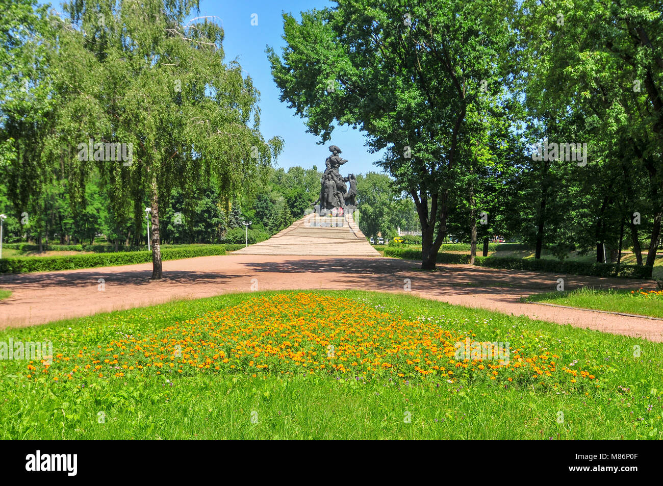 Babi Yar Monument. Babi Yar is a ravine in the Ukrainian capital Kiev ...