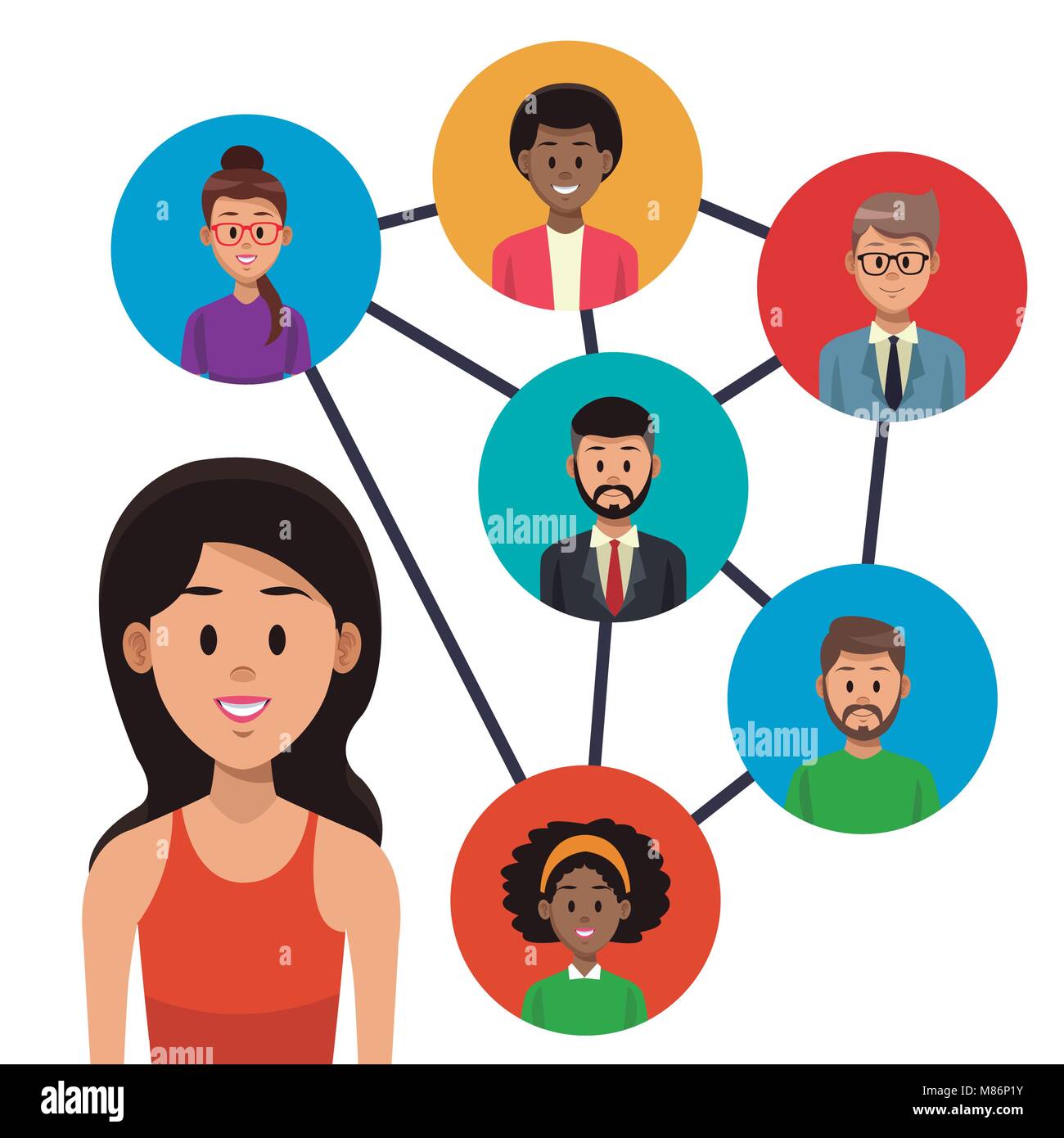 Culture networking social Cut Out Stock Images & Pictures - Alamy