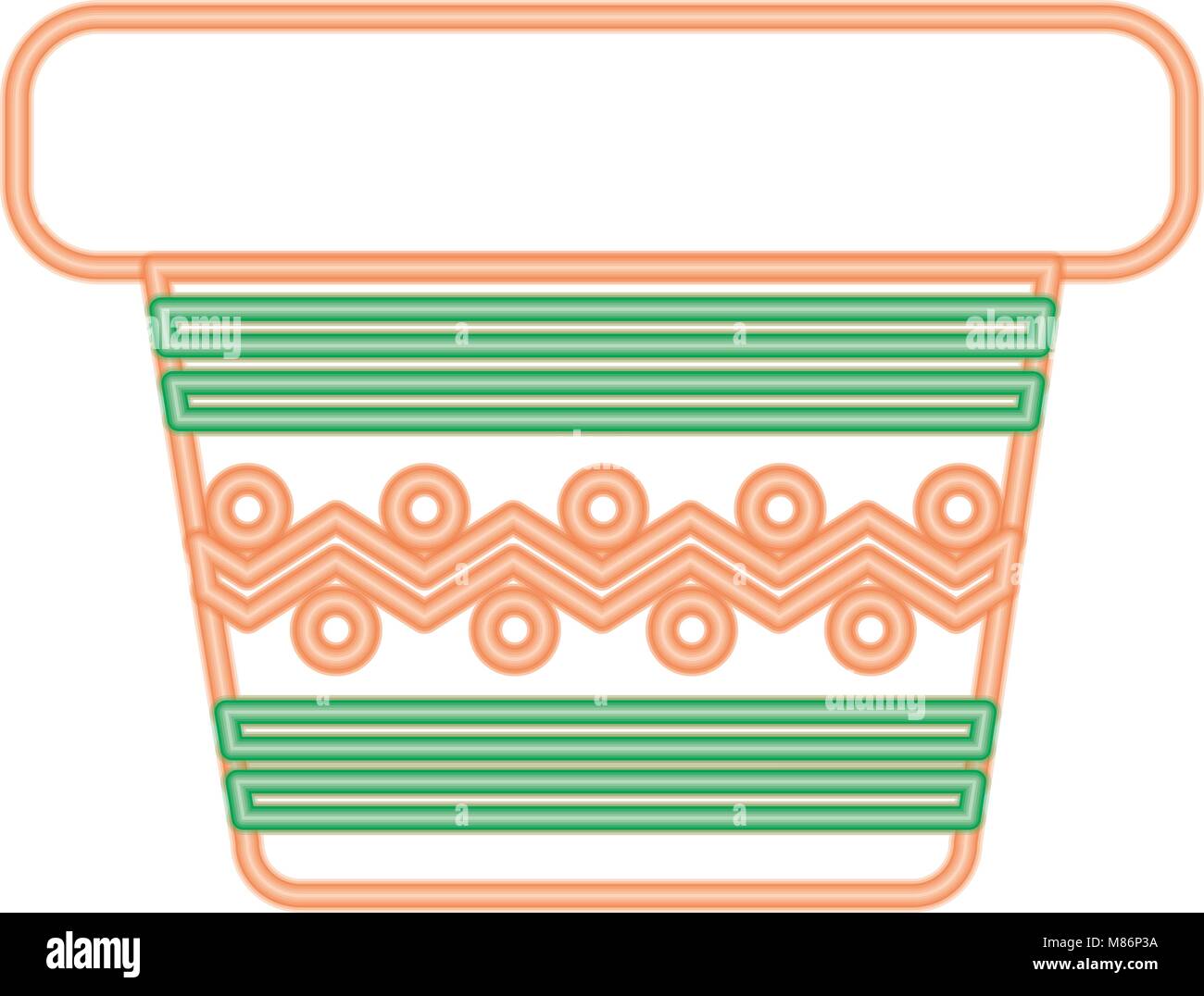 empty flower pot icon over white background, colorful design. vector ...