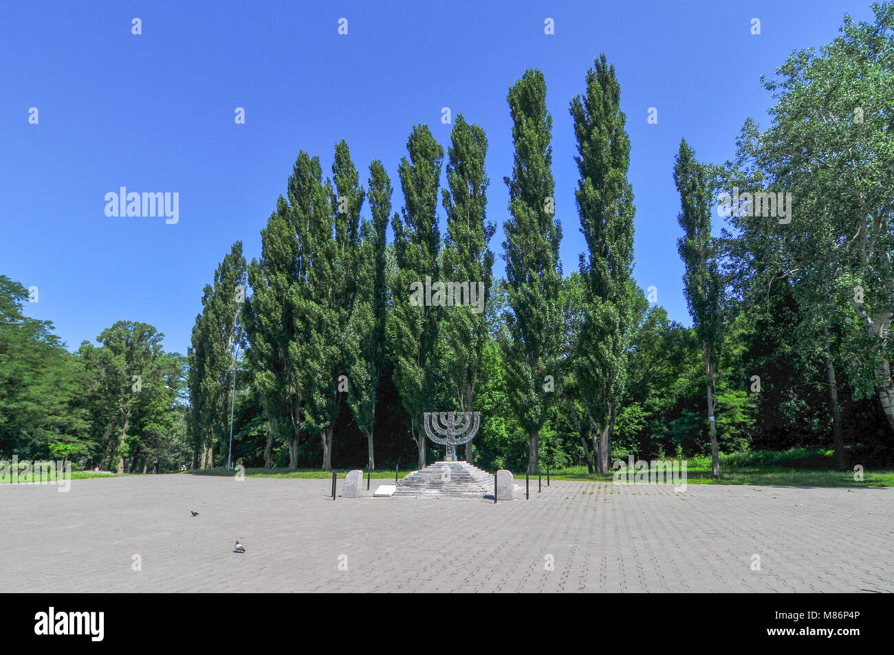Babi Yar Menorah Monument. Babi Yar is a ravine in the Ukrainian ...