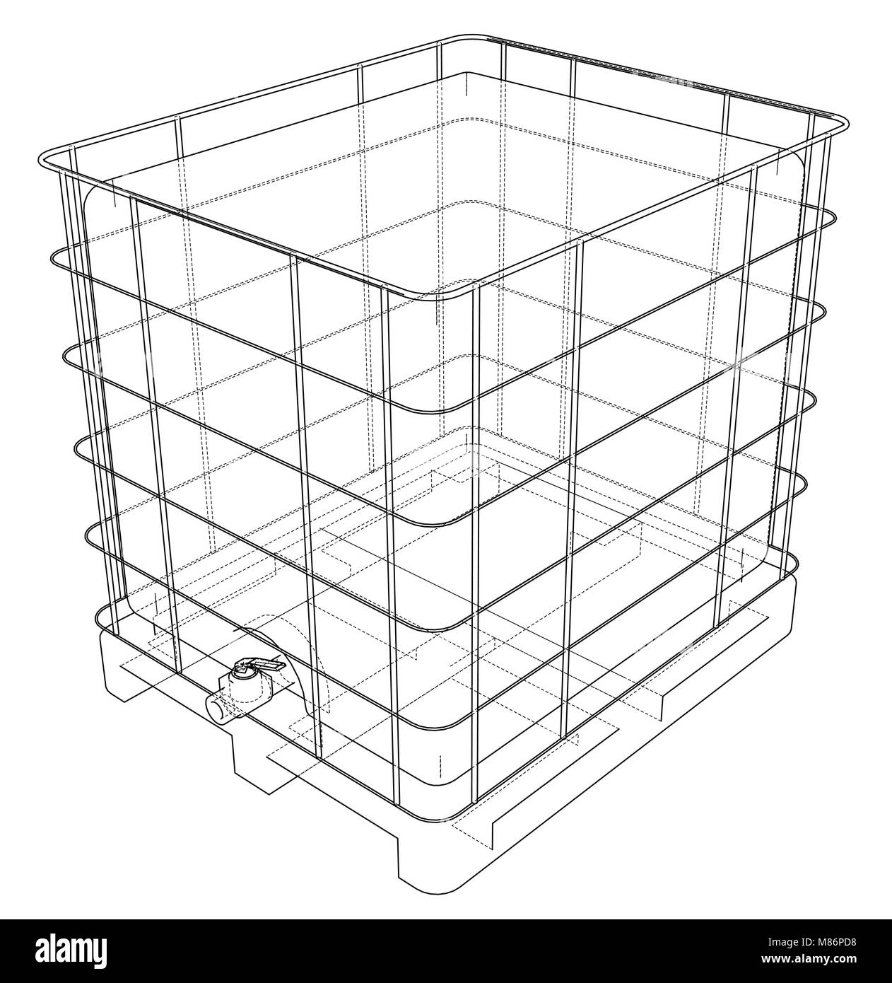 Plastic shipping containers Stock Vector Images - Alamy